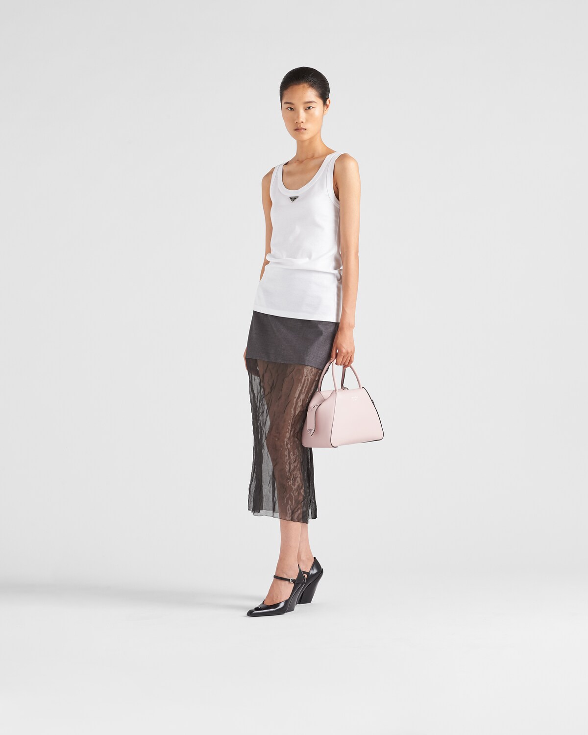 Alabaster Pink Small Leather Prada Supernova Handbag | PRADA