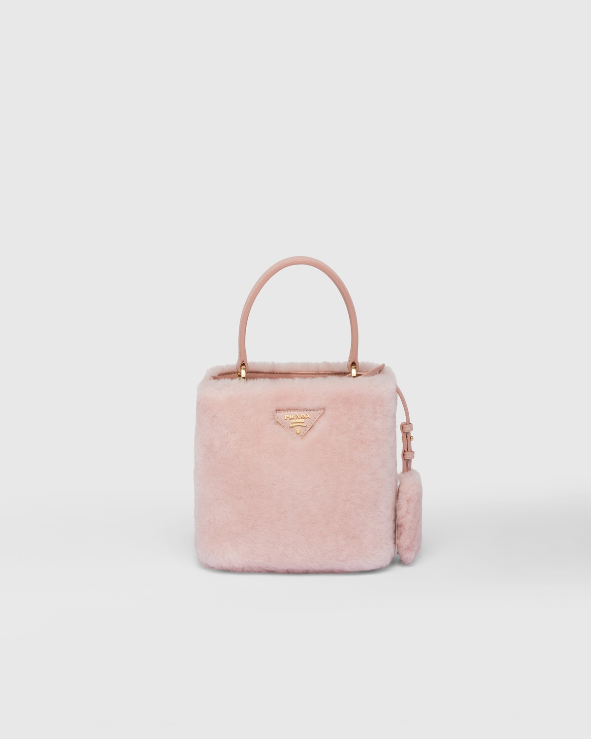 Orchid Pink Prada Panier Shearling Mini-bag | PRADA