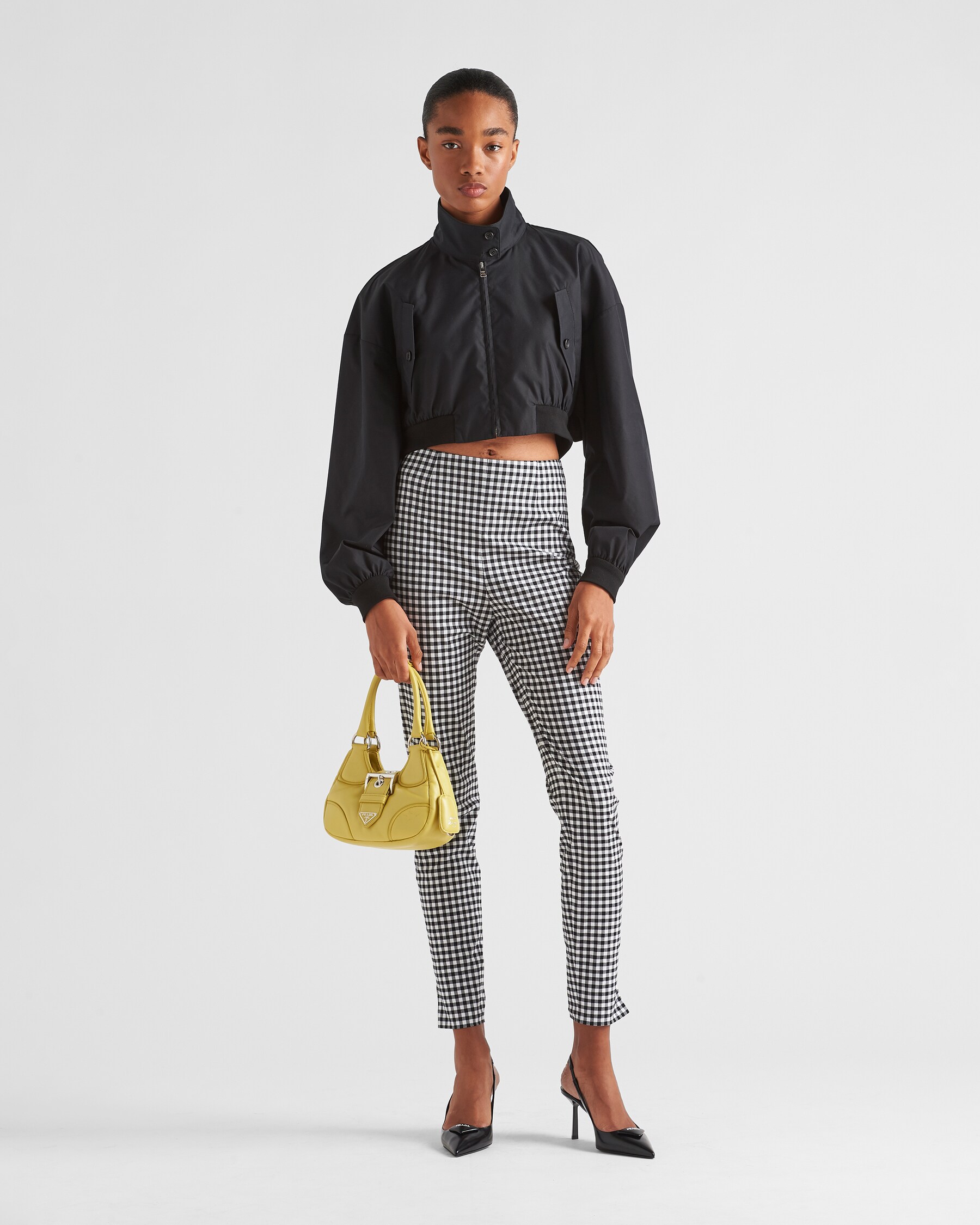 Citron Yellow Prada Moon Padded Nappa-leather Bag | PRADA
