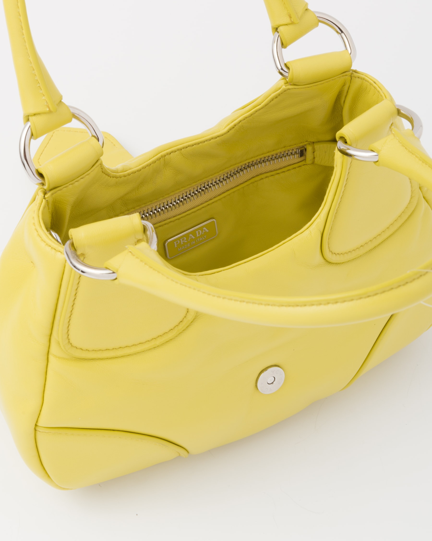 Citron Yellow Prada Moon Padded Nappa-leather Bag | PRADA