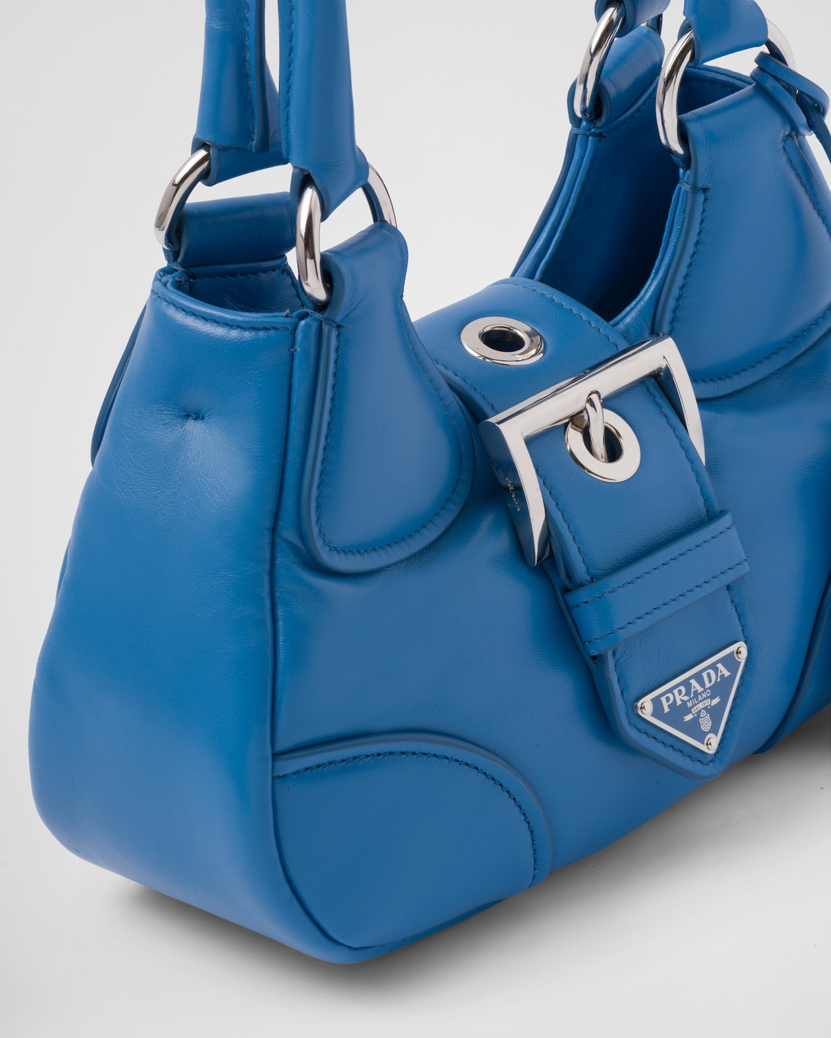 Light Blue Prada Moon Padded Nappa-leather Bag | PRADA