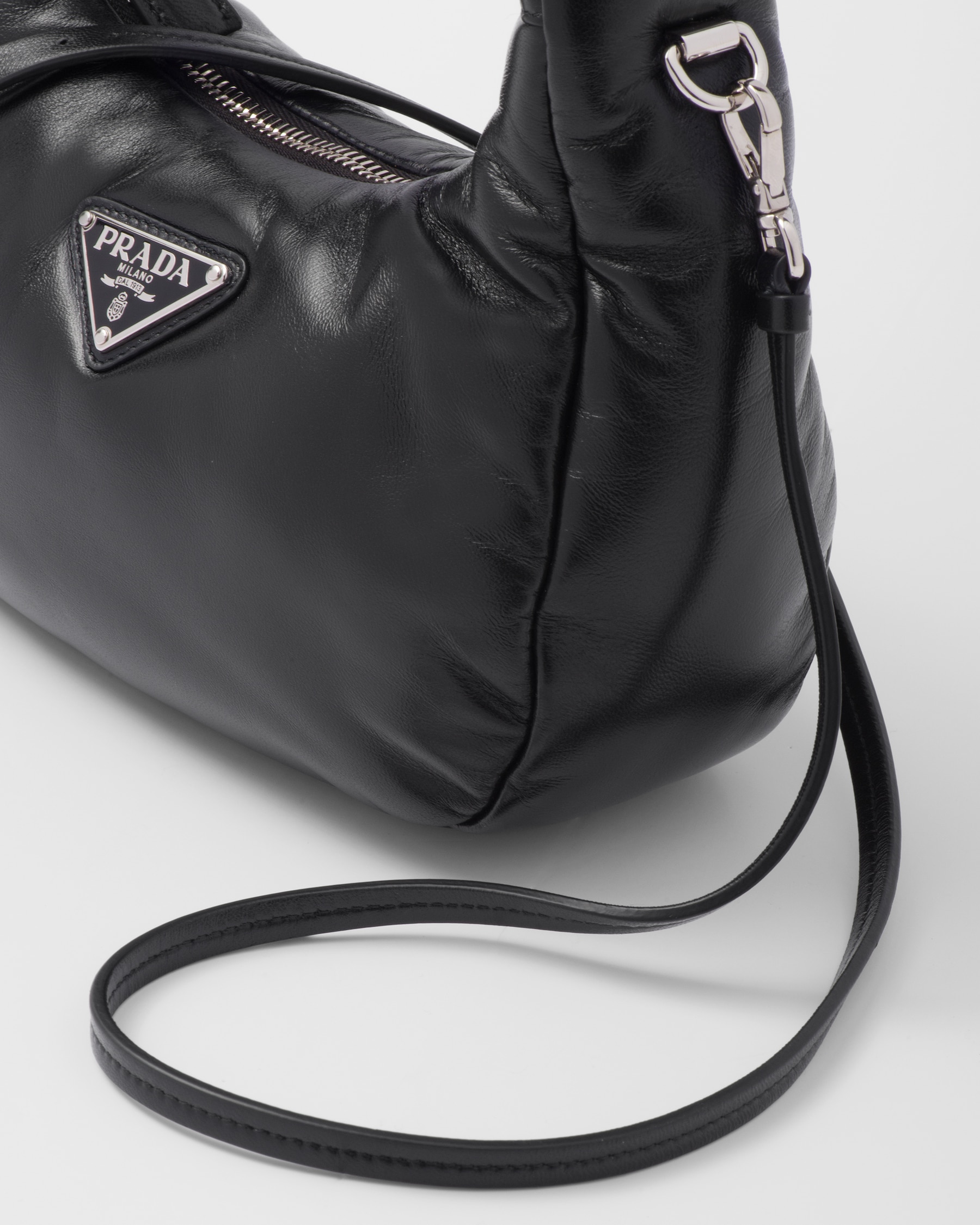 Black Prada Soft Padded Nappa Leather Mini-bag | PRADA