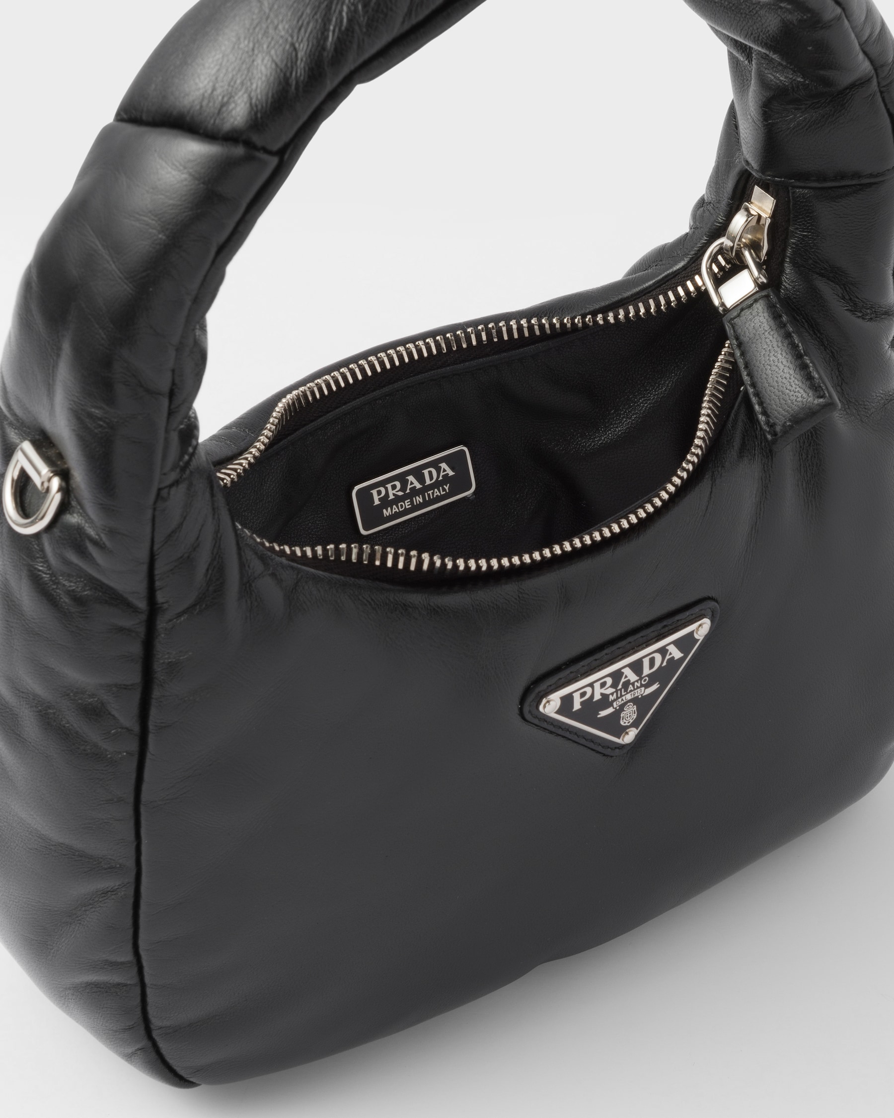 Black Prada Soft Padded Nappa Leather Mini-bag | PRADA
