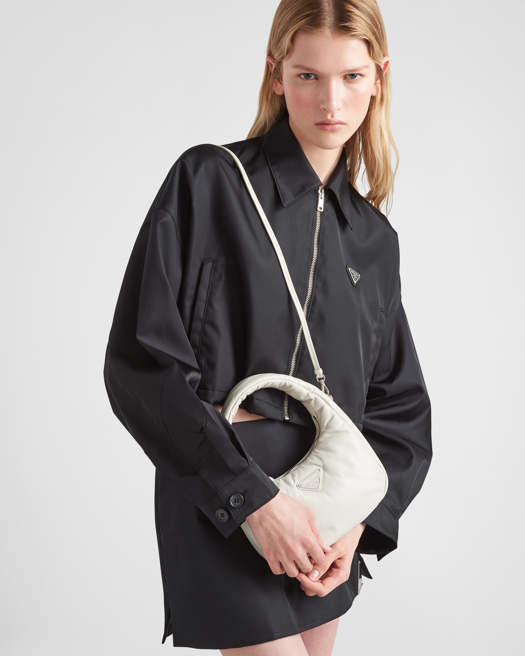 White Prada Soft Padded Nappa Leather Mini-bag | PRADA