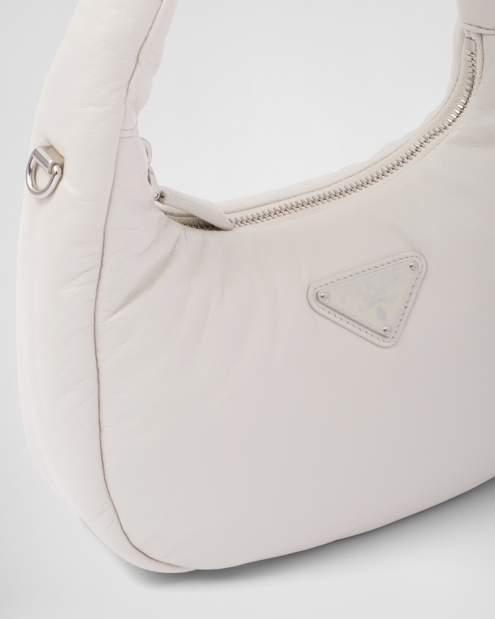 White Prada Soft Padded Nappa Leather Mini-bag | PRADA