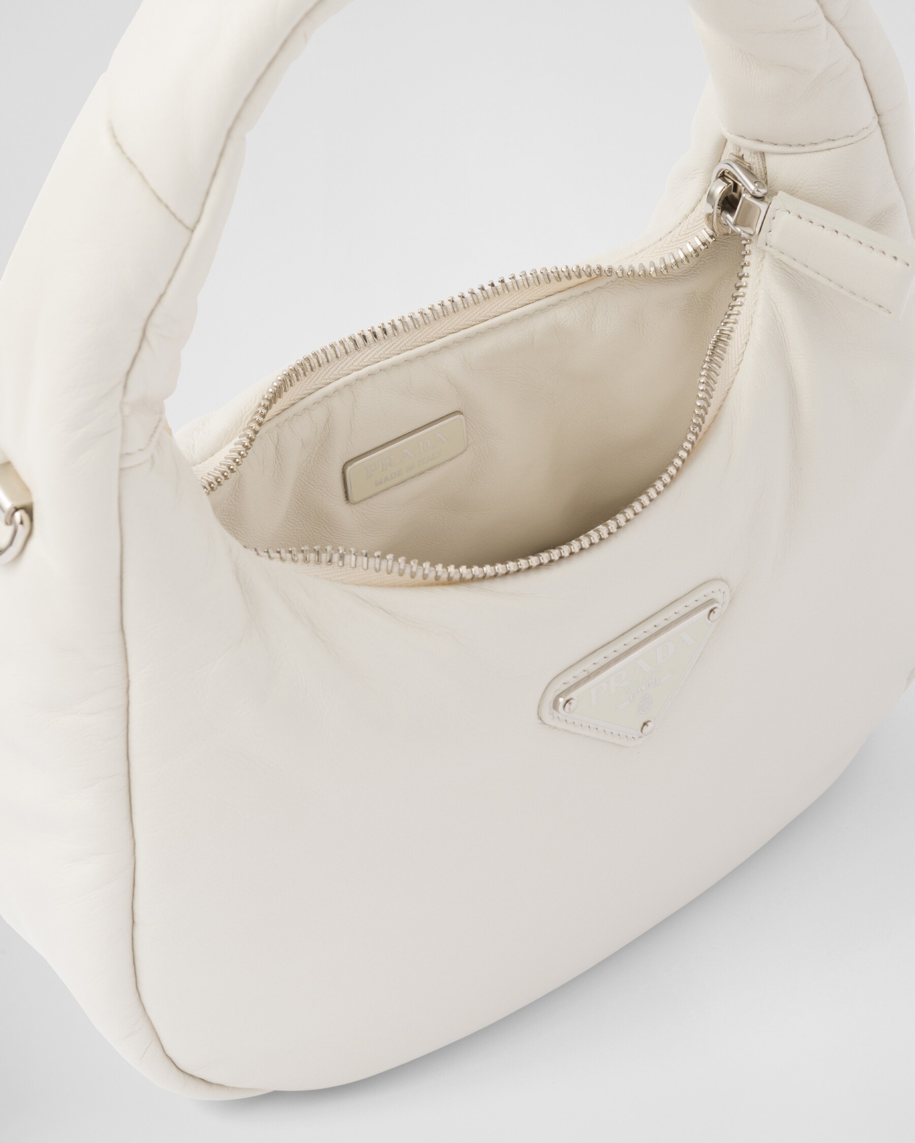 White Prada Soft Padded Nappa Leather Mini-bag | PRADA