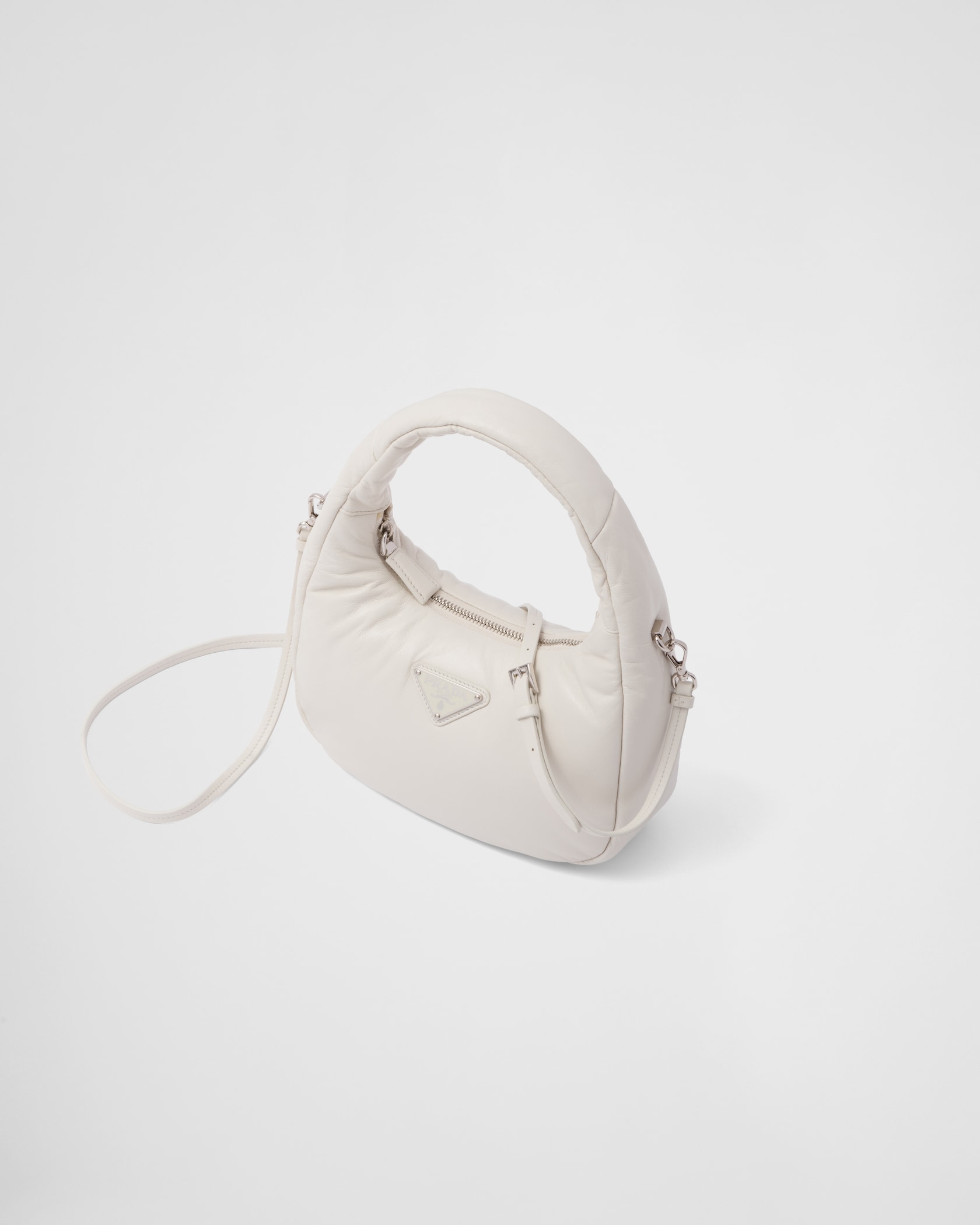 White Prada Soft Padded Nappa Leather Mini-bag | PRADA