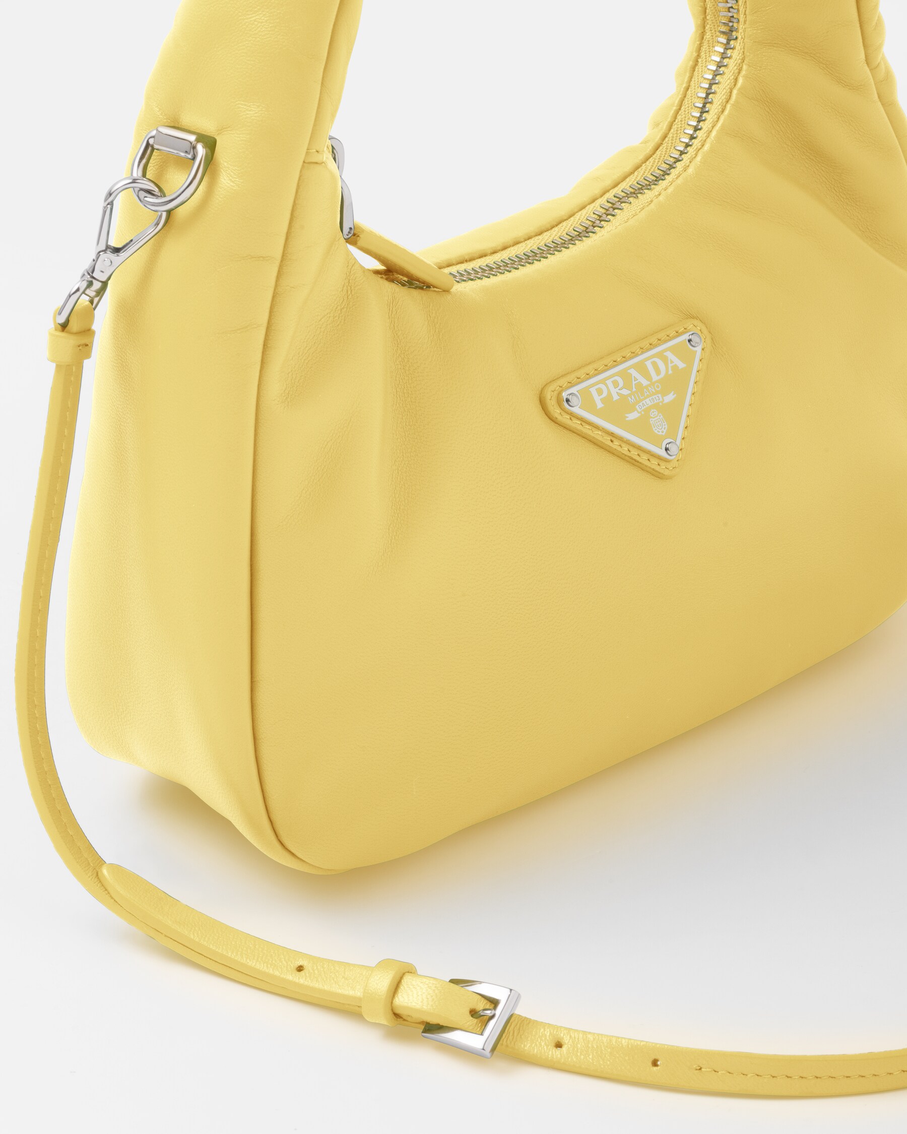 Citron Yellow Prada Soft Padded Nappa Leather Mini-bag | PRADA