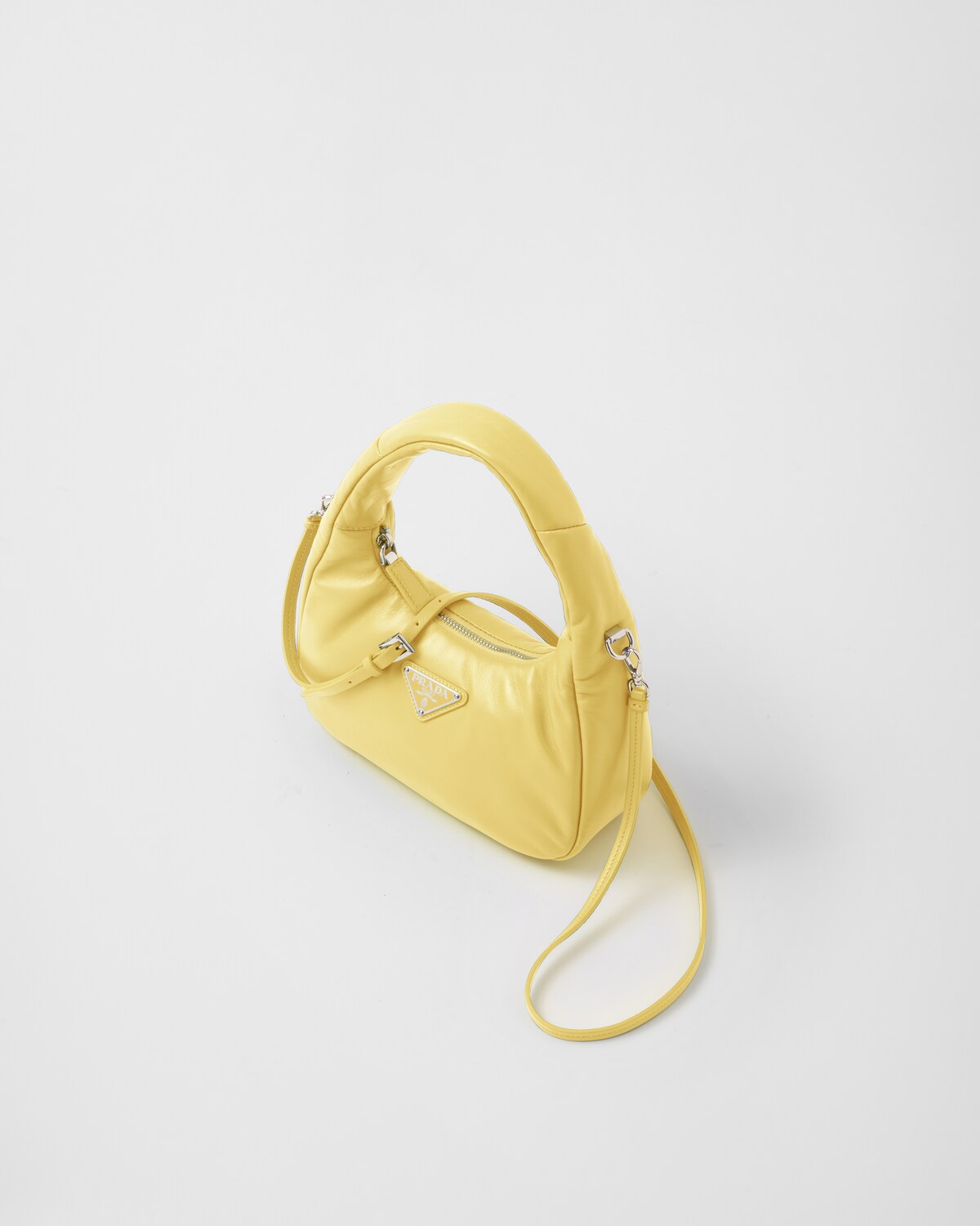 Citron Yellow Prada Soft Padded Nappa Leather Mini-bag | PRADA