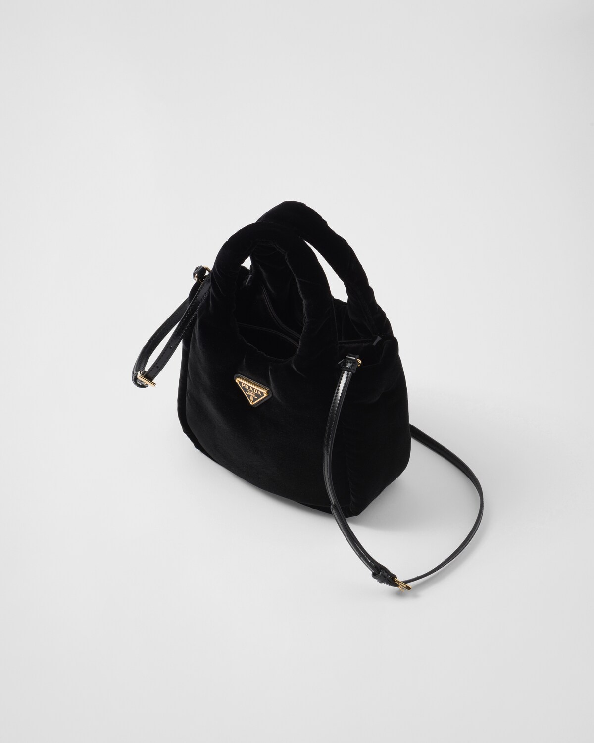 Black Padded Velvet Mini Handbag | PRADA