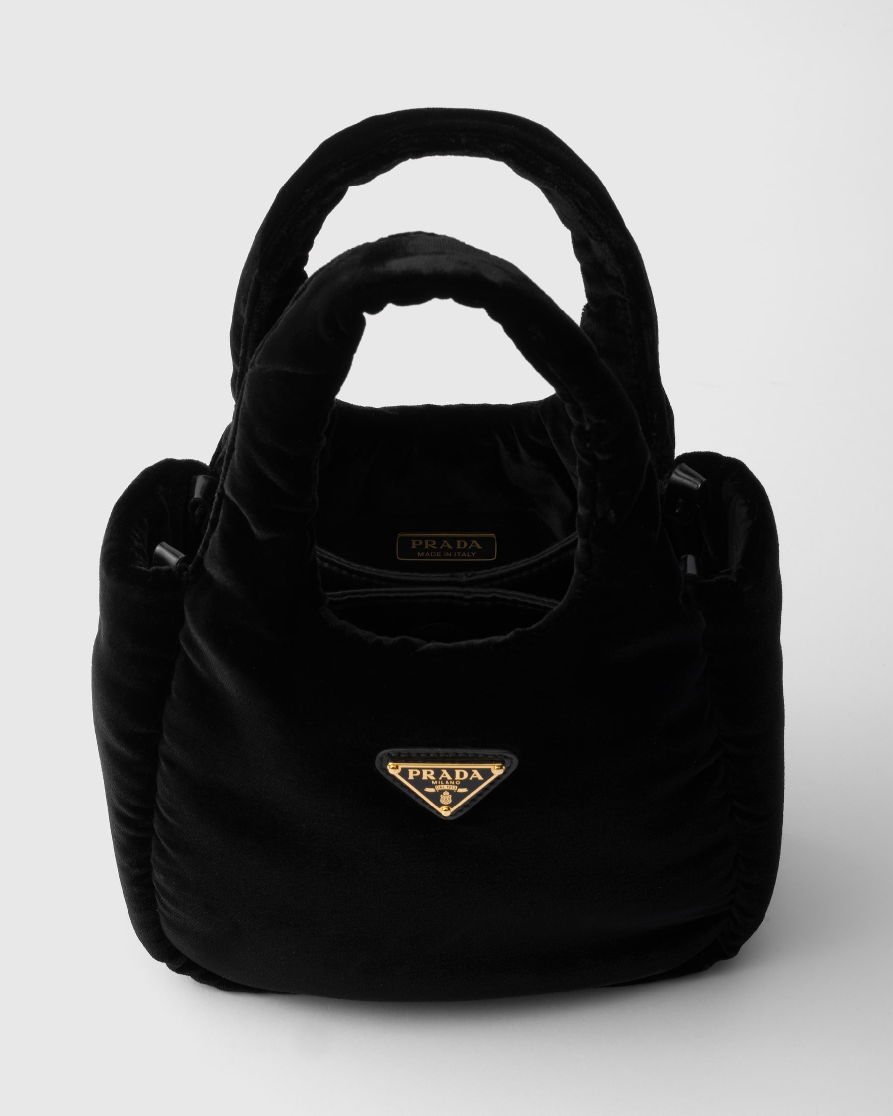 Black Padded Velvet Mini Handbag | PRADA