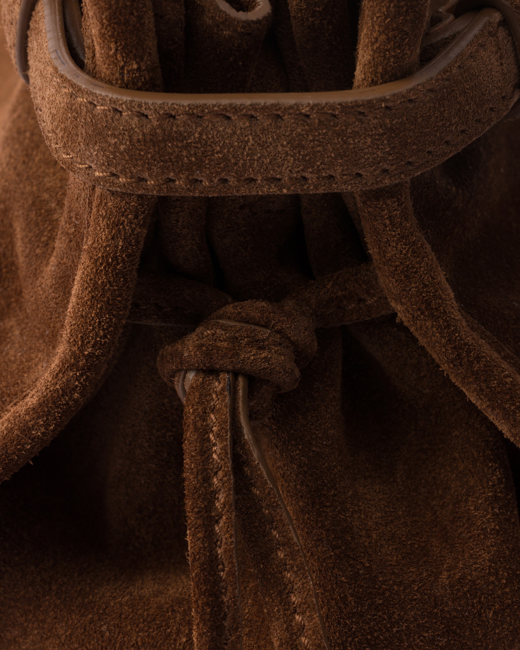 Cocoa Brown Prada Bonnie Medium Suede Handbag | PRADA