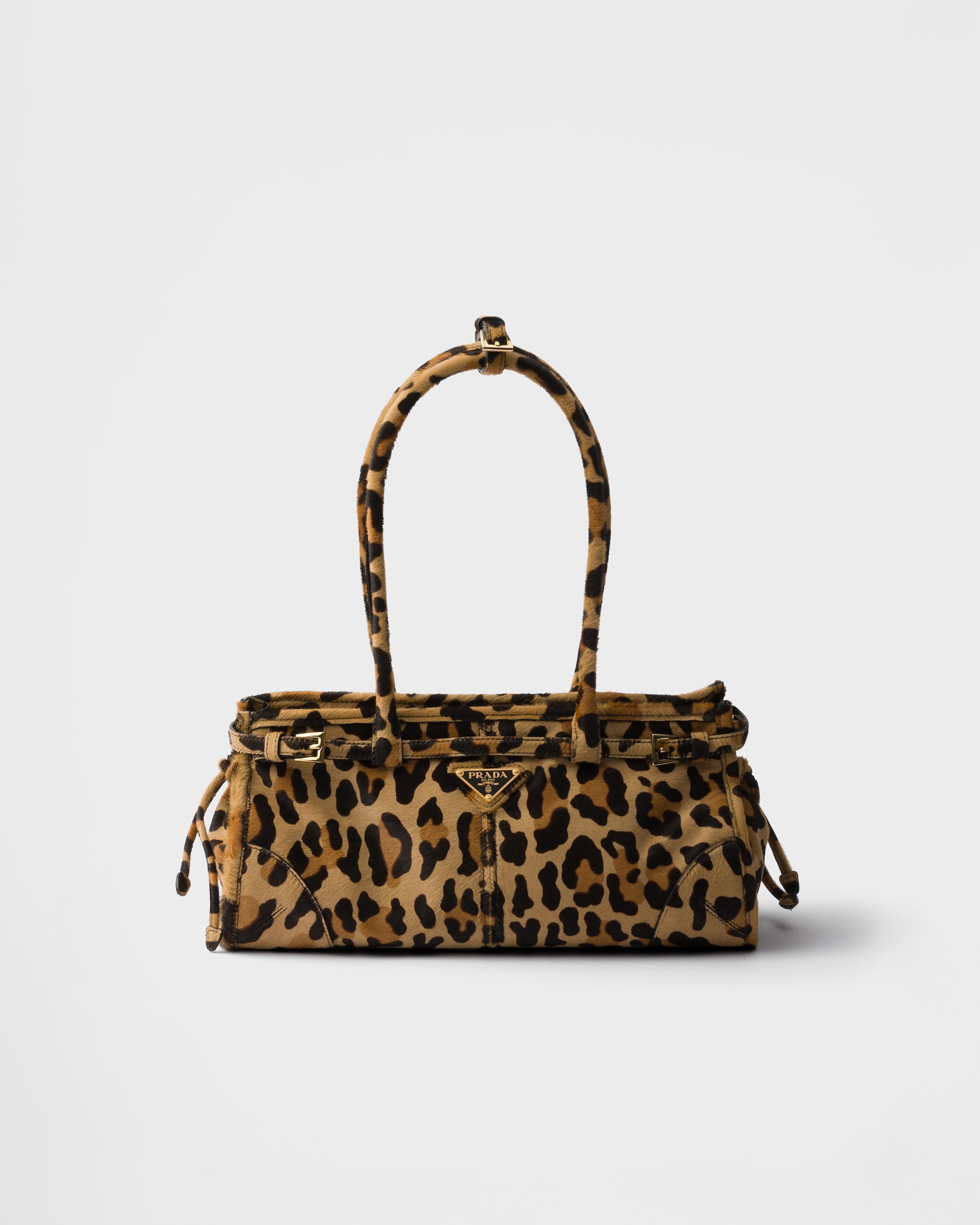 Honey Medium Printed Leather Handbag | PRADA