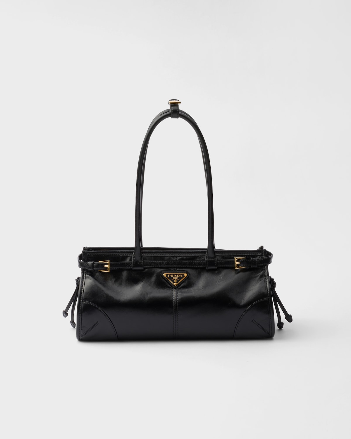 Black Prada Bonnie Medium Leather Handbag | PRADA