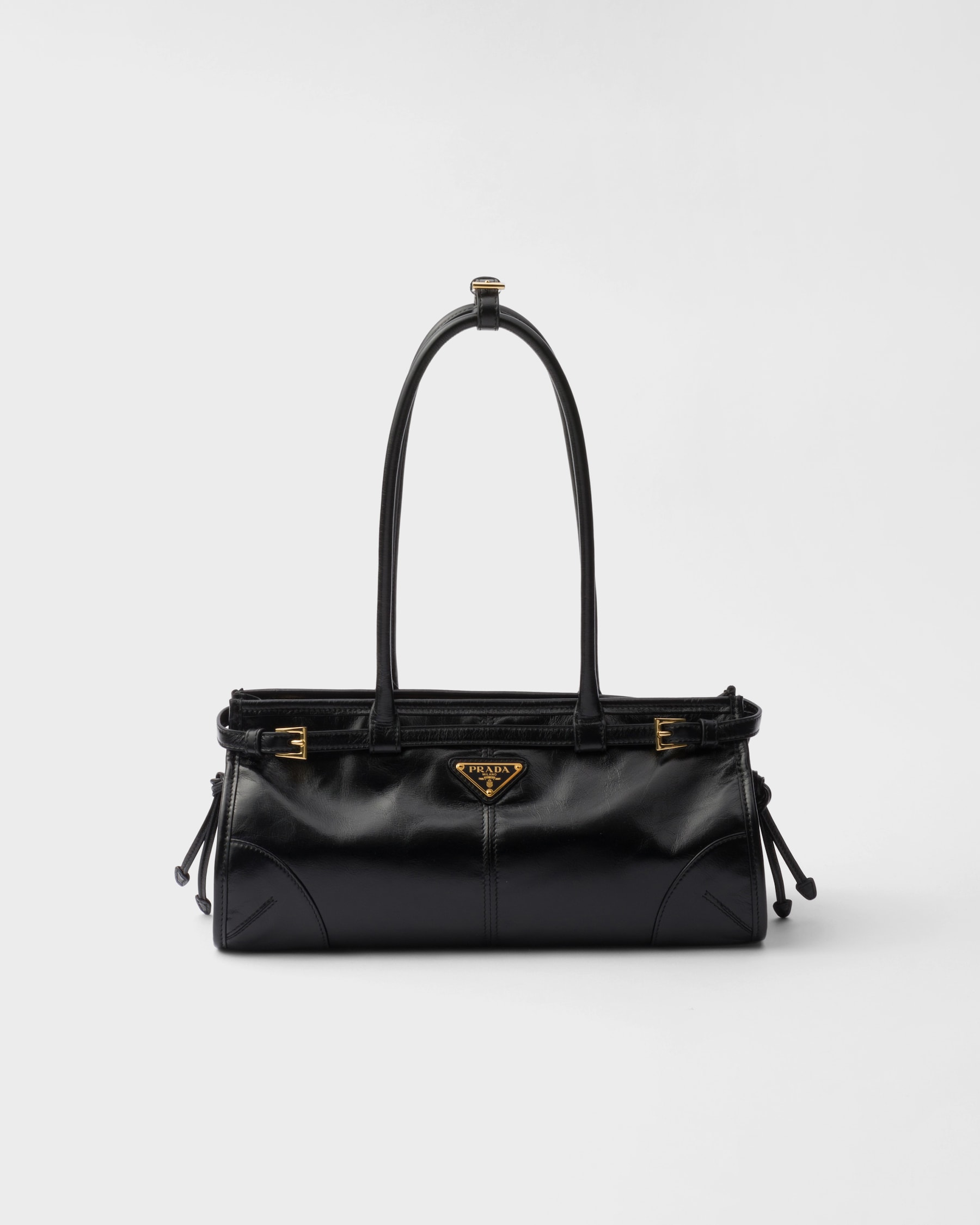 Black Prada Bonnie Medium Leather Handbag | PRADA