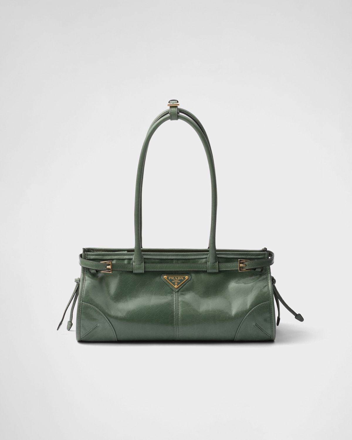 Sage Prada Bonnie Medium Leather Handbag | PRADA - United States