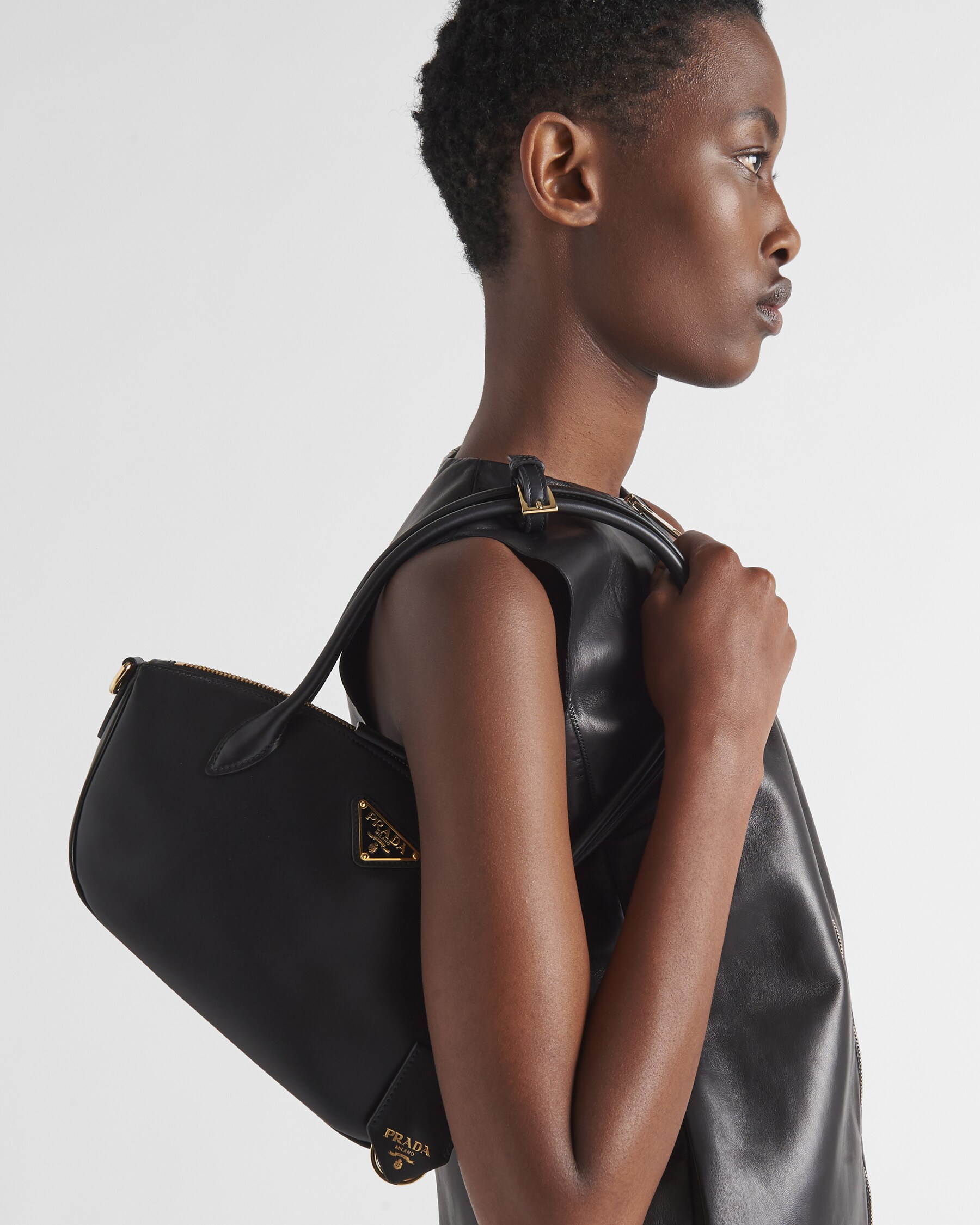 Black Small Leather Handbag | PRADA