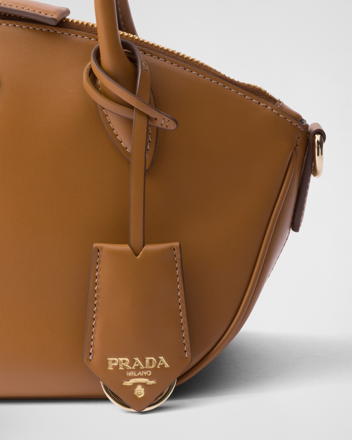 Caramel Small Leather Handbag | PRADA