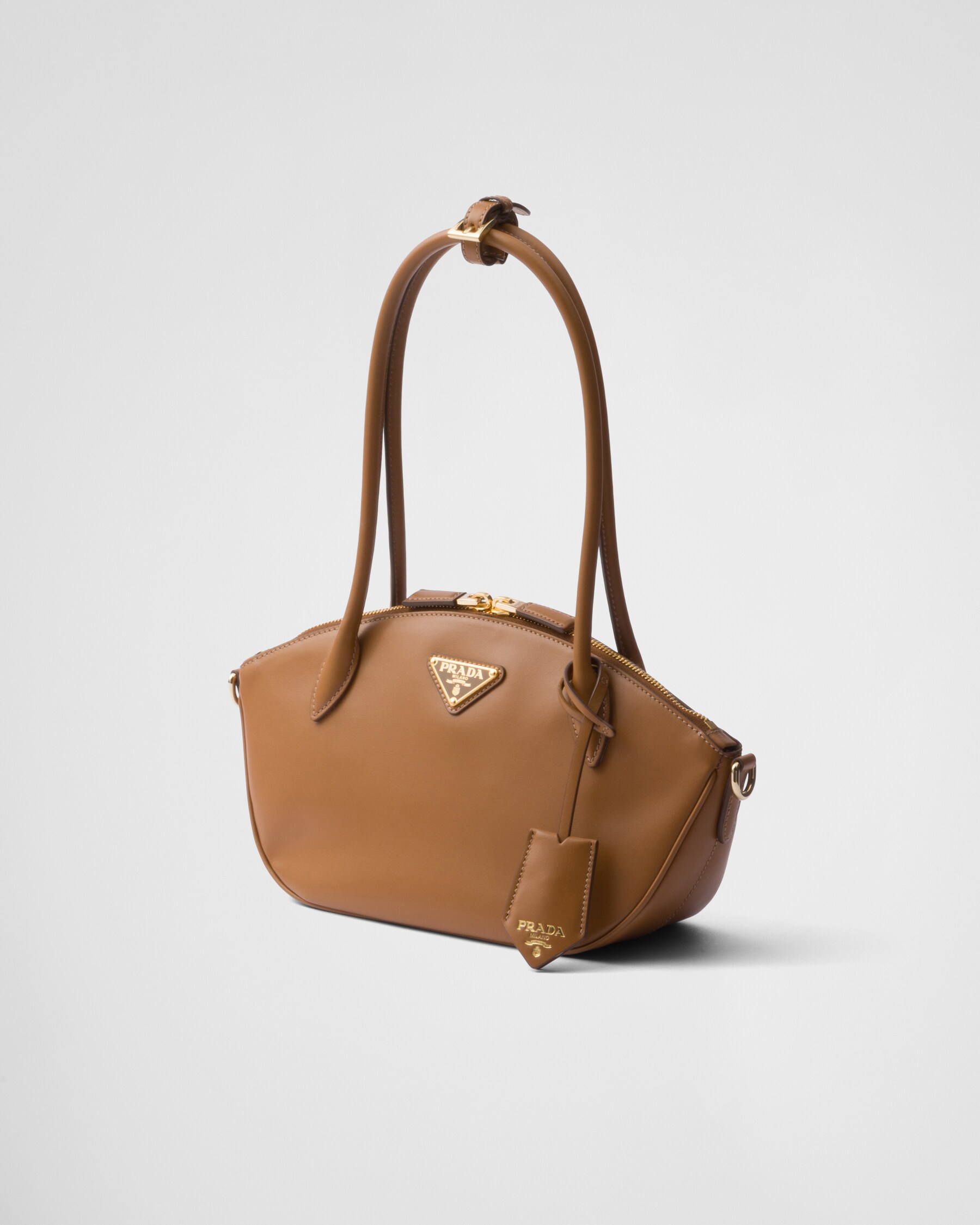 Caramel Small Leather Handbag | PRADA