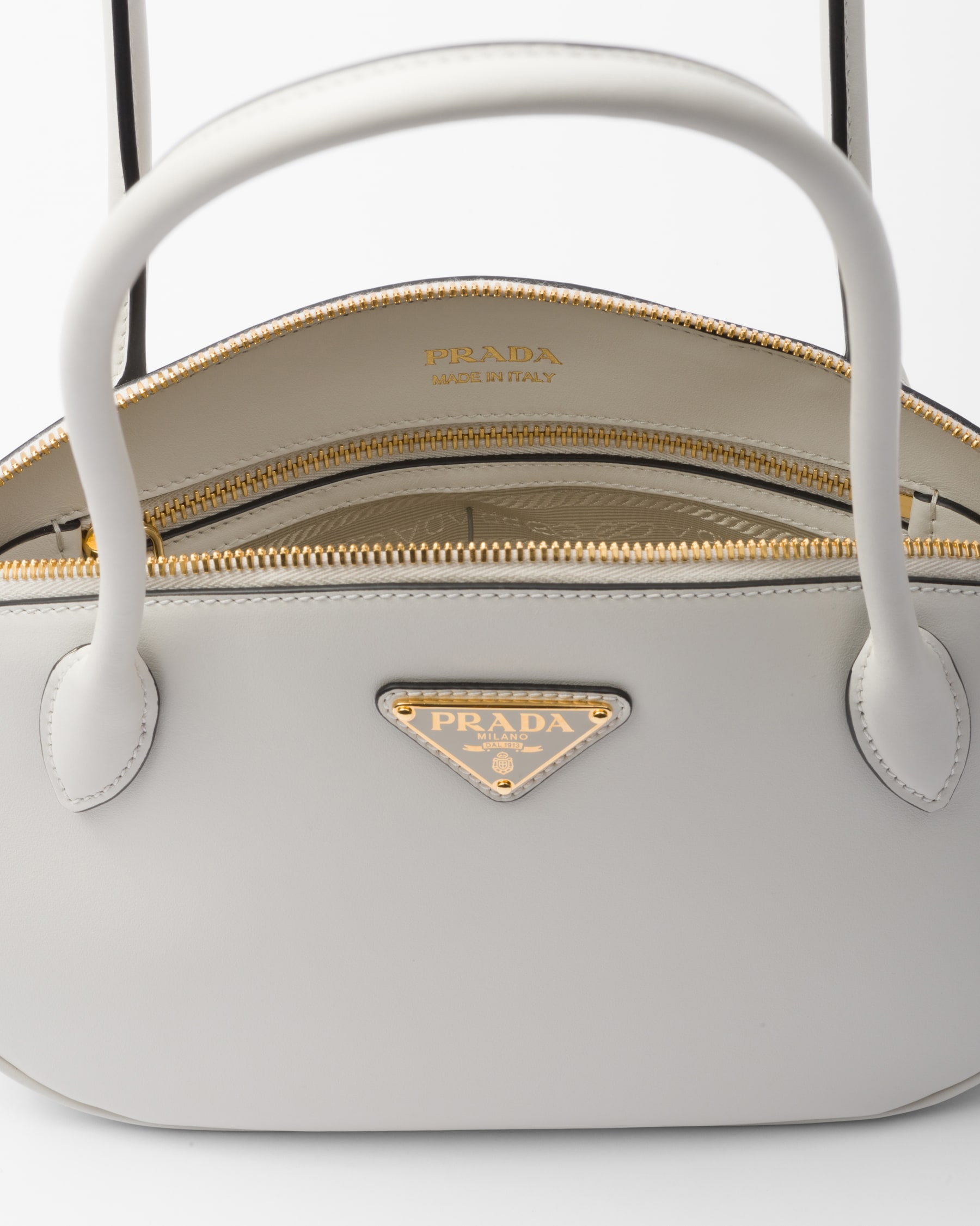 White Small Leather Handbag | PRADA