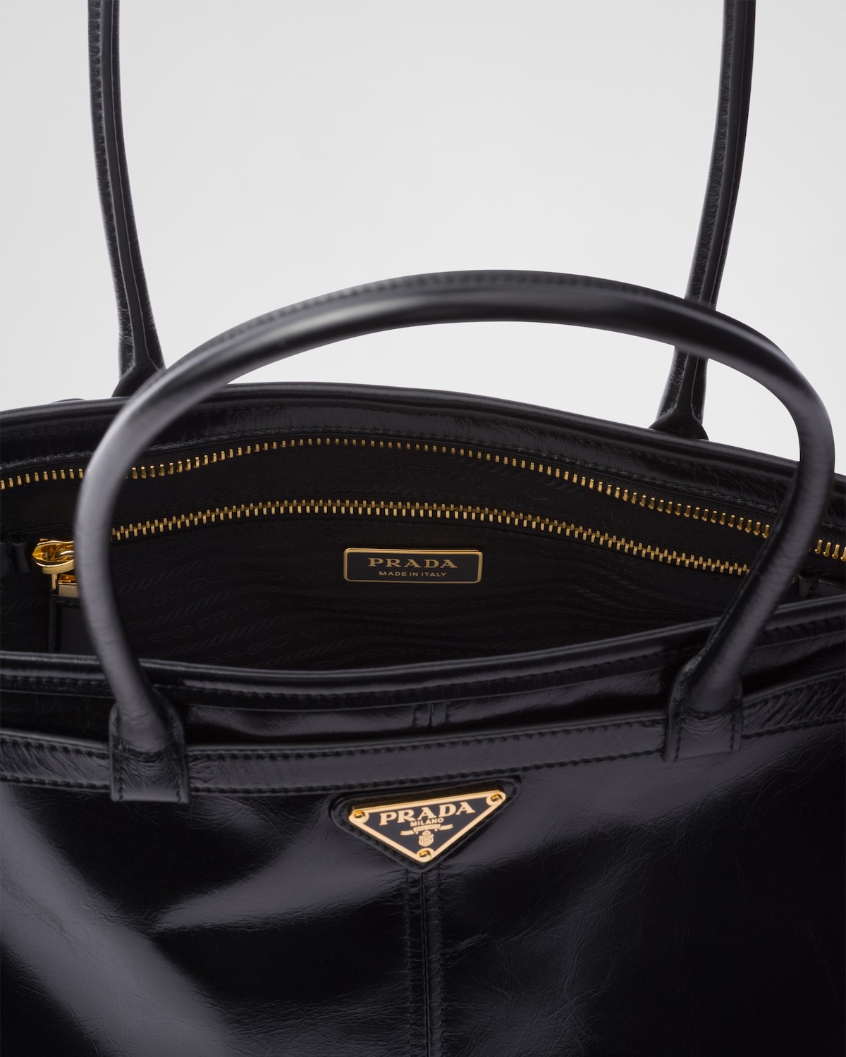 Black Large Leather Handbag | PRADA