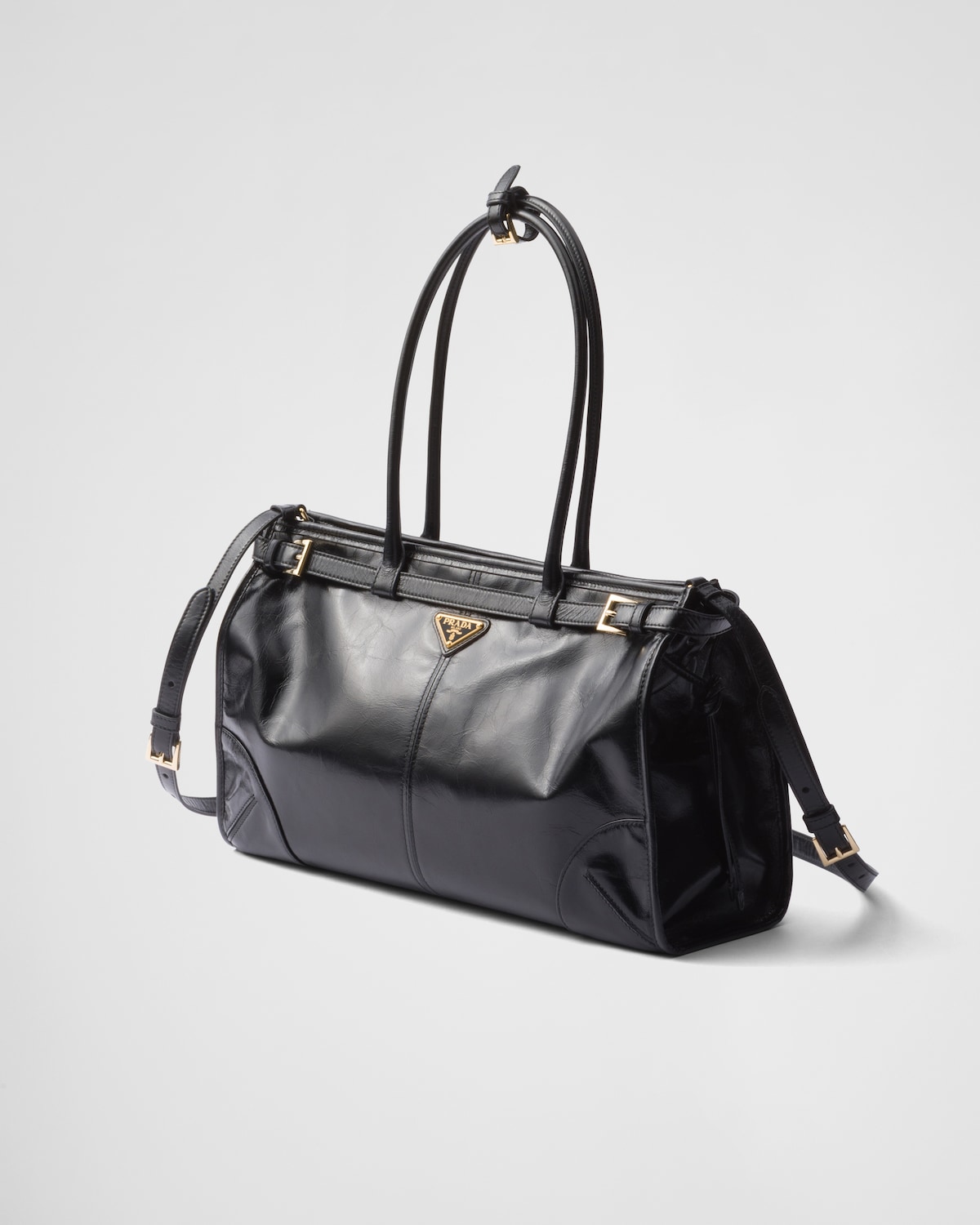 Black Large Leather Handbag | PRADA