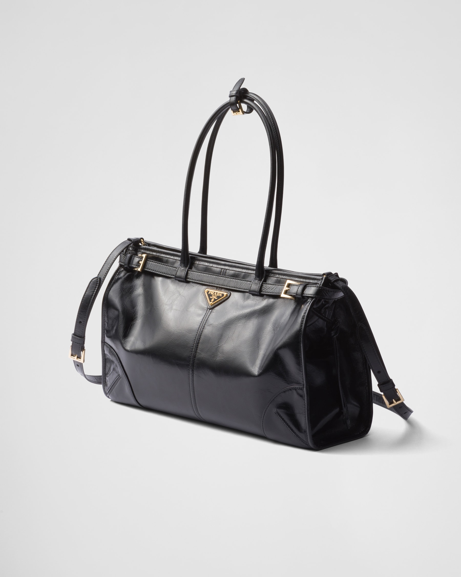 Black Large Leather Handbag | PRADA