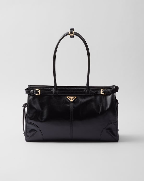 Black Large Leather Handbag | PRADA