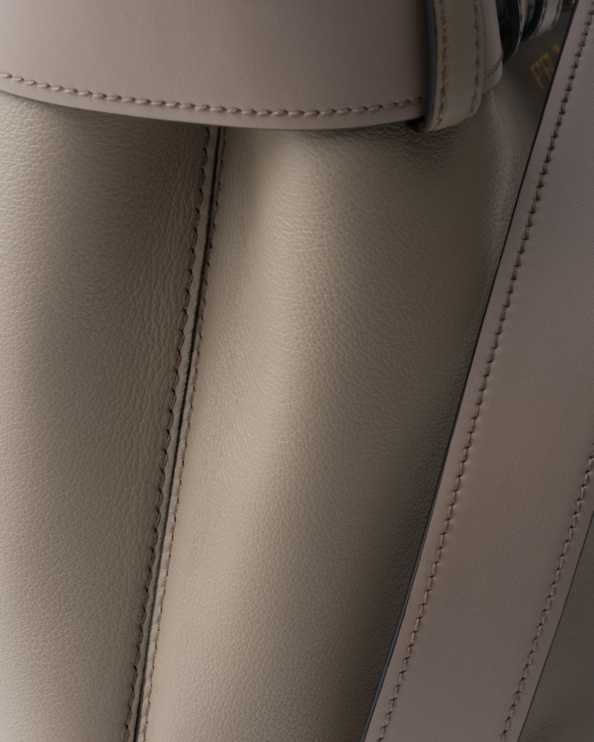 Clay Grey Prada Buckle Small Leather Handbag With Belt | PRADA - United ...