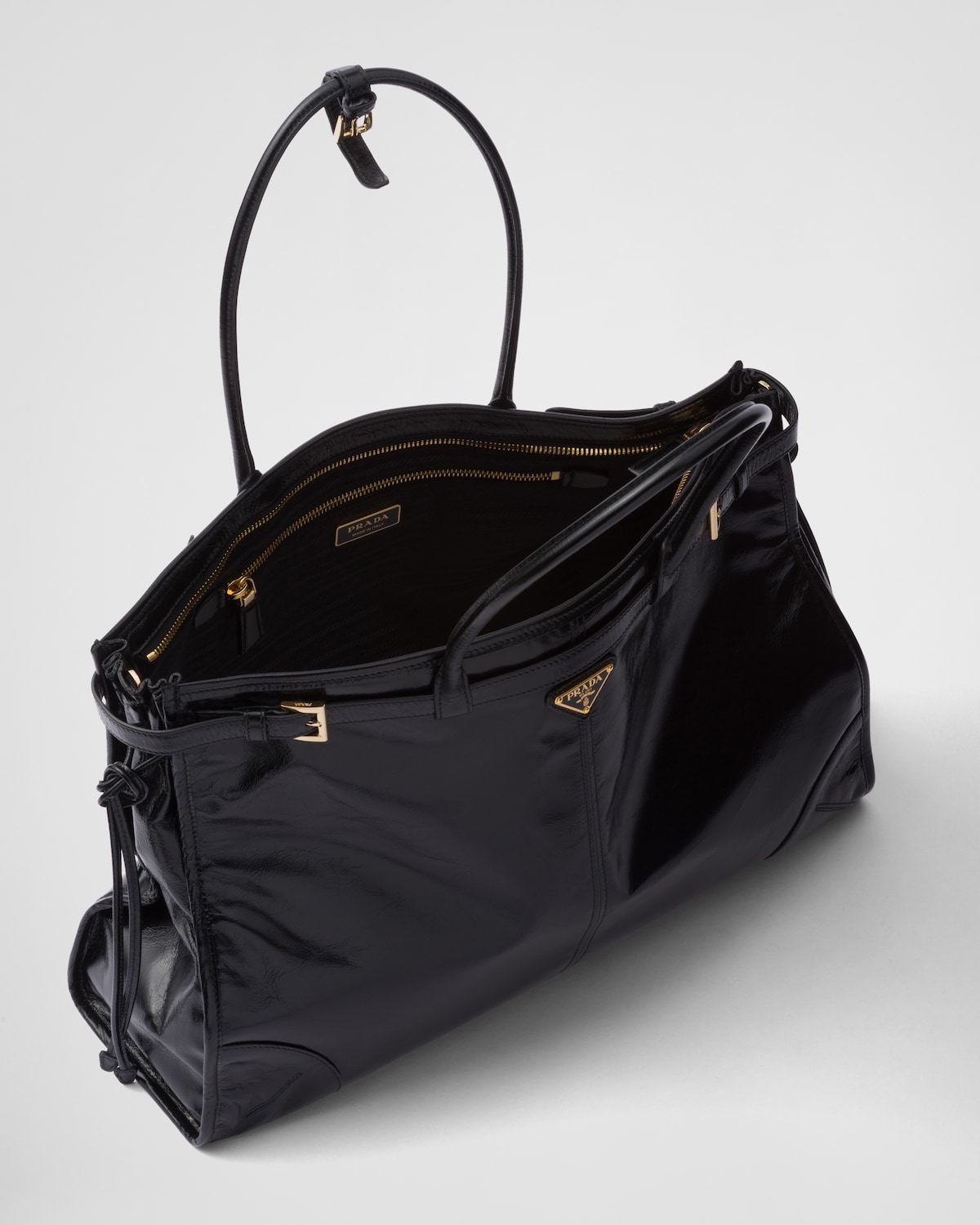 Black Extra Large Leather Handbag | PRADA