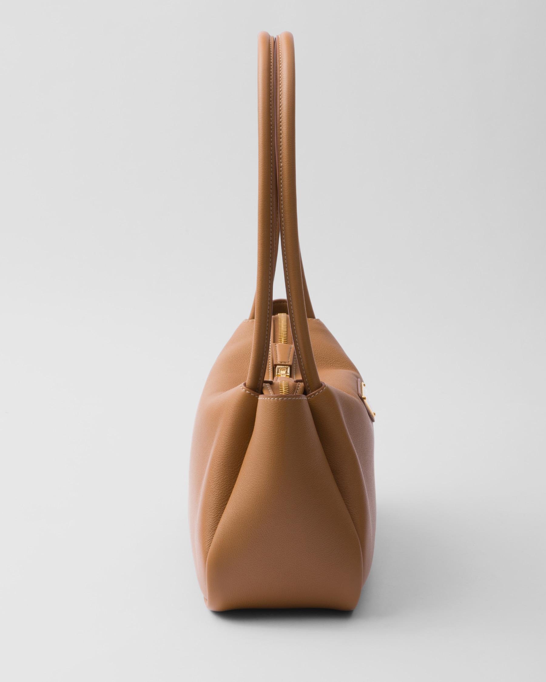 Caramel Medium Leather Handbag | PRADA