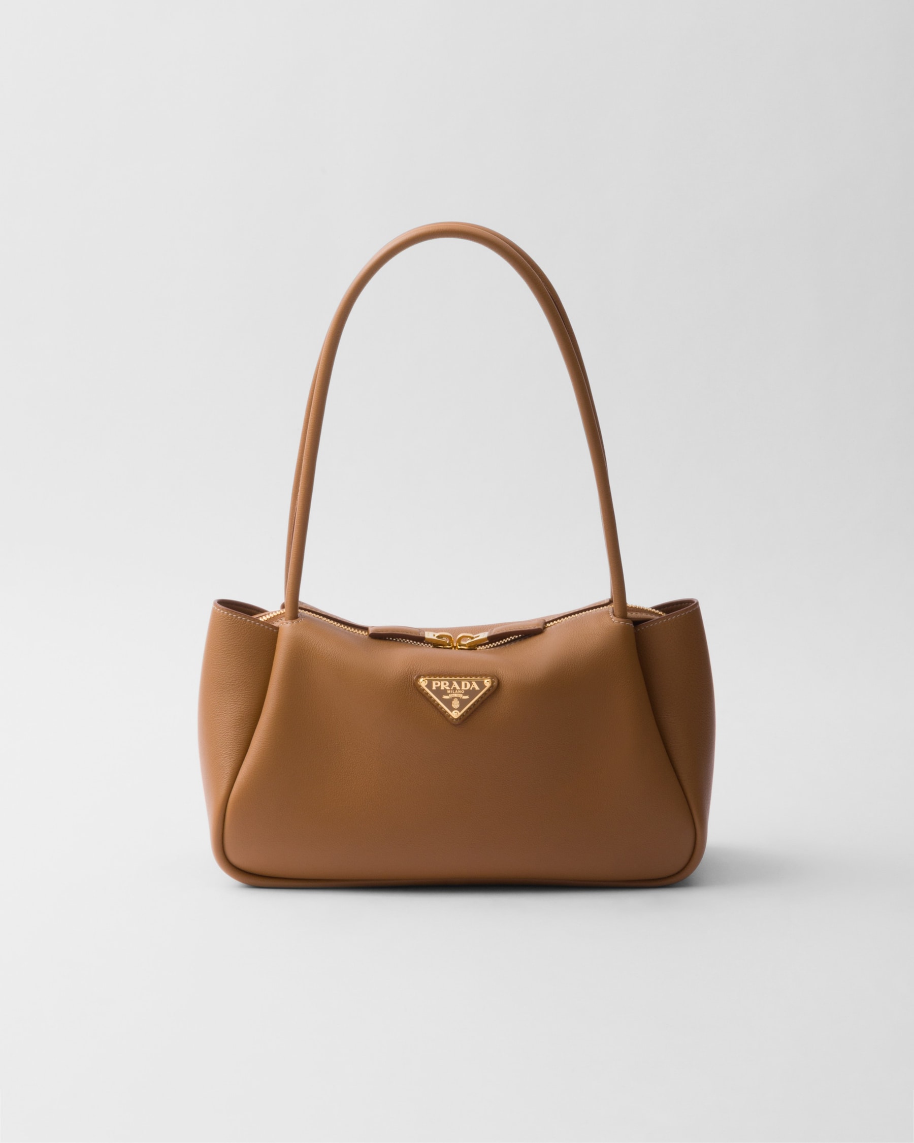 Caramel Medium Leather Handbag | PRADA