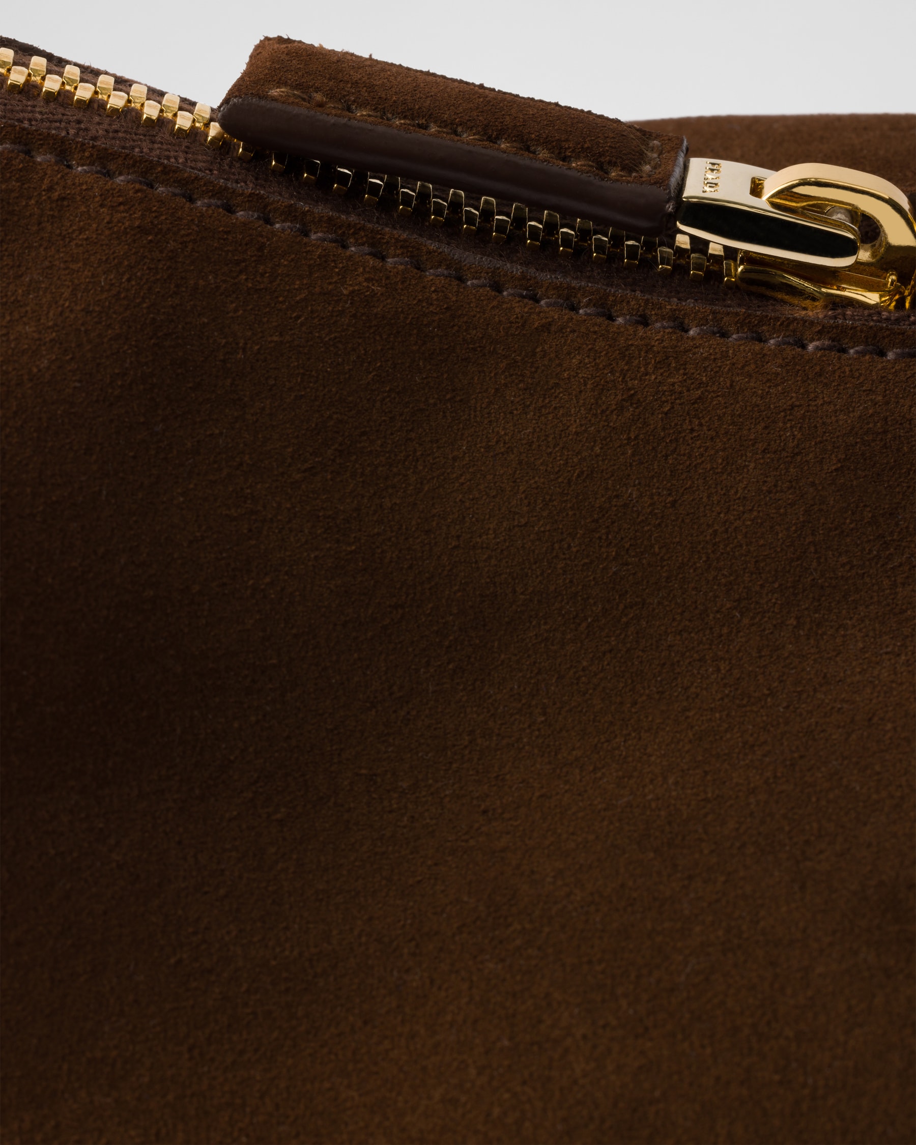 Cocoa Brown Prada Darling Suede Hand Bag | PRADA