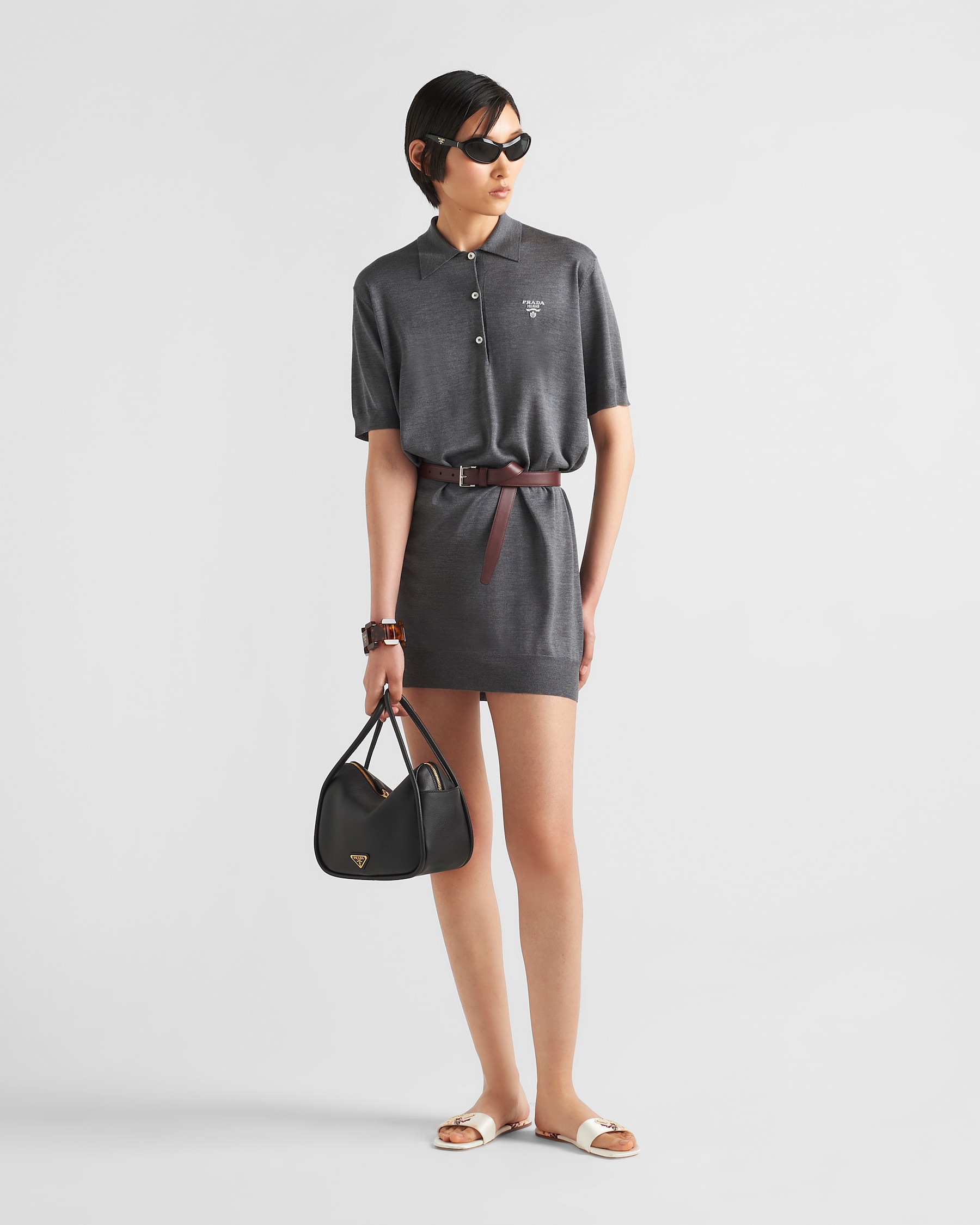 黑色 Prada Darling皮革手袋 | PRADA