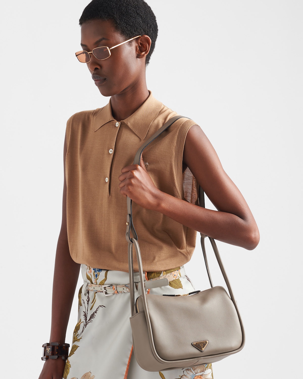 Clay Prada Darling Leather Handbag | PRADA