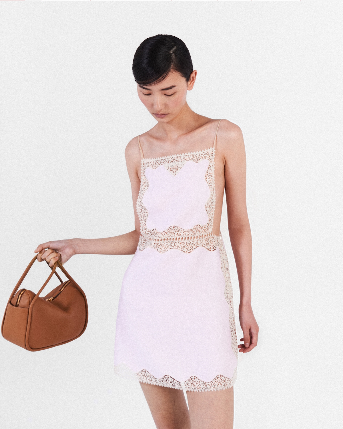 焦糖色 Prada Darling皮革手袋 | PRADA