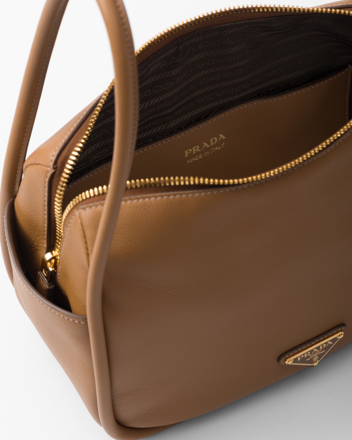 Caramel Prada Darling Leather Handbag | PRADA