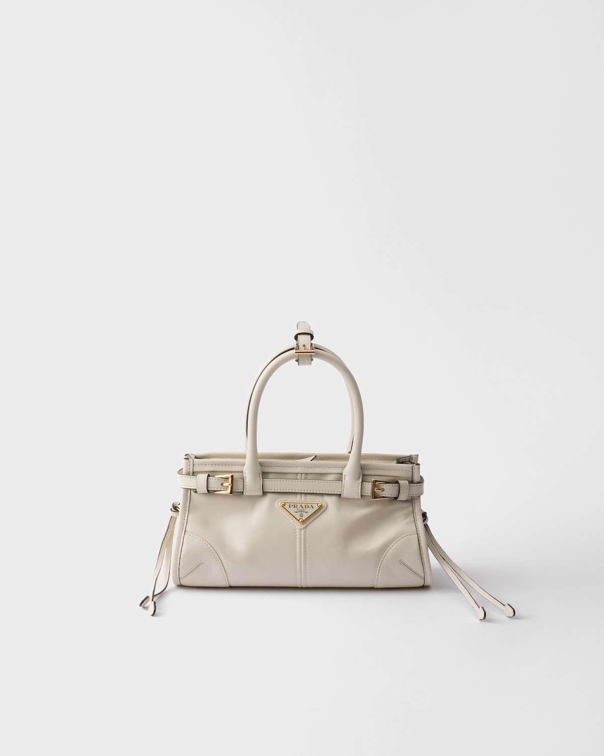 White Prada Bonnie Leather Mini Handbag | PRADA - United States