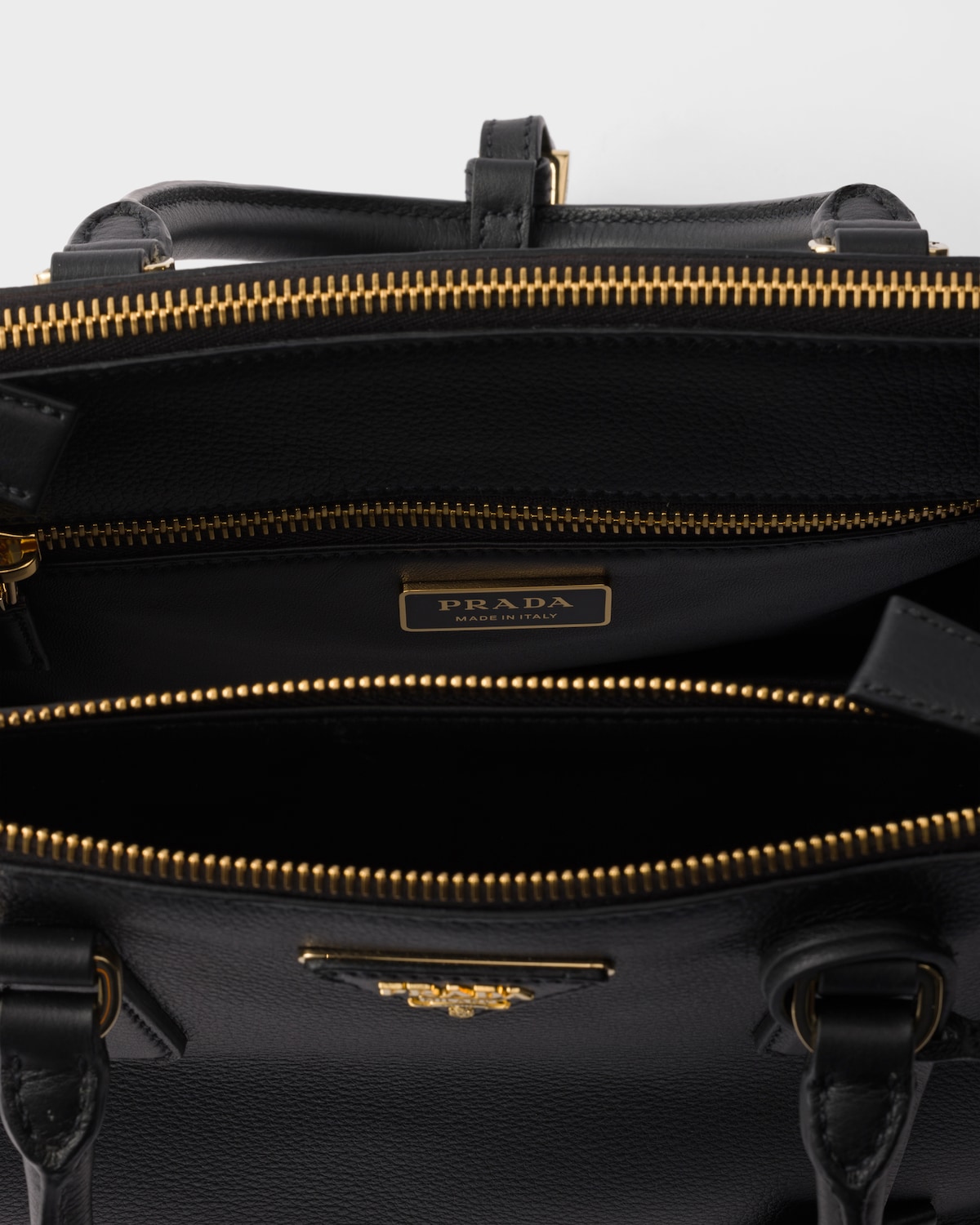 Black Medium Prada Galleria Leather Bag | PRADA