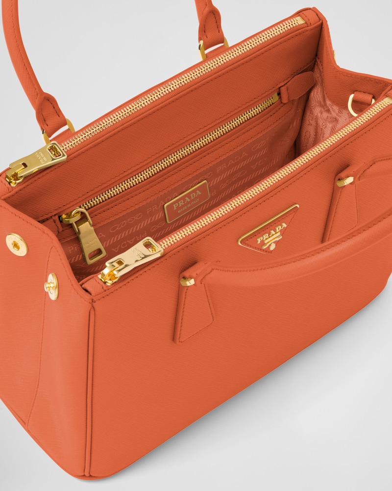 Orange Medium Prada Galleria Saffiano Leather Bag | PRADA