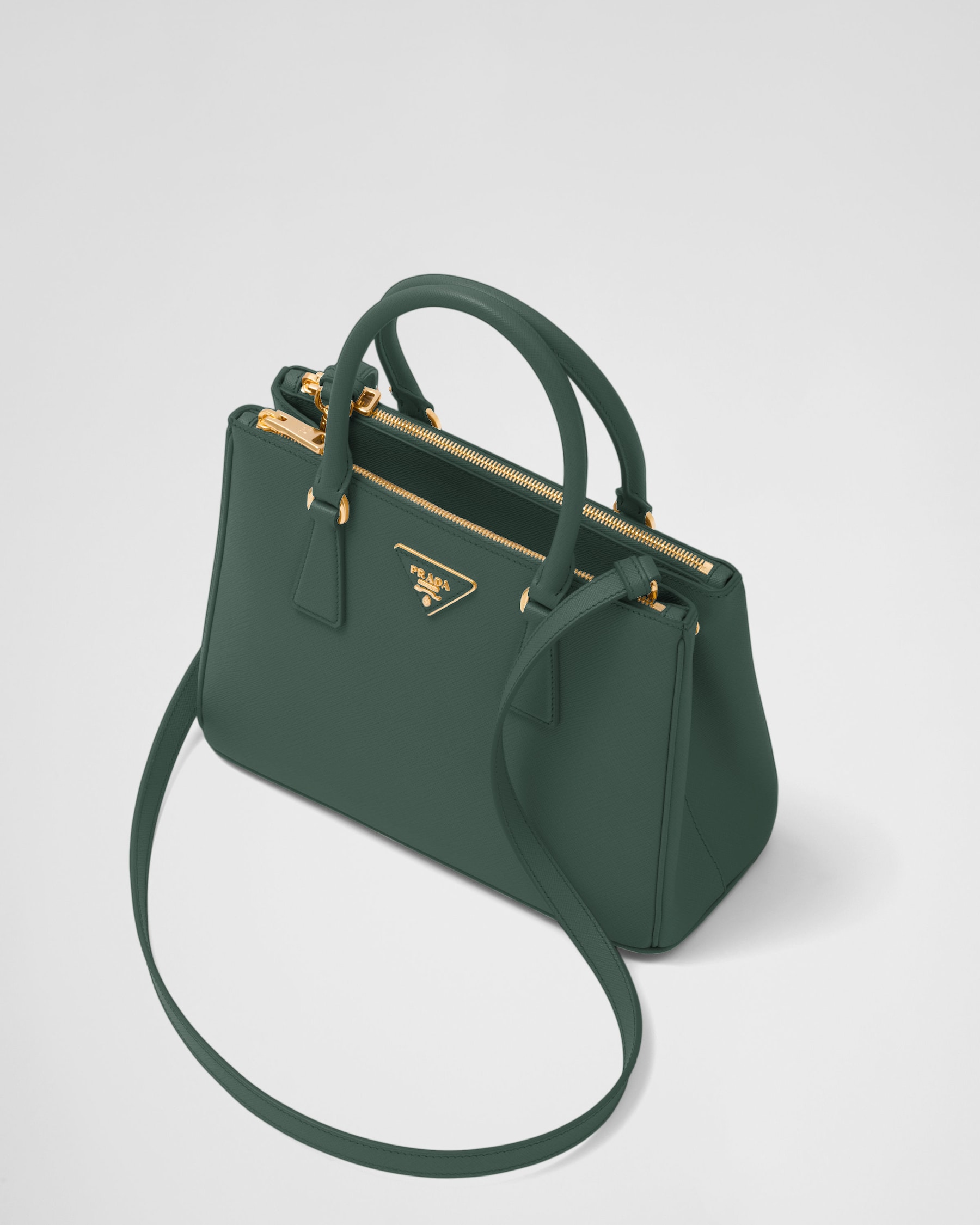 Emerald Green Medium Prada Galleria Saffiano Leather Bag | PRADA
