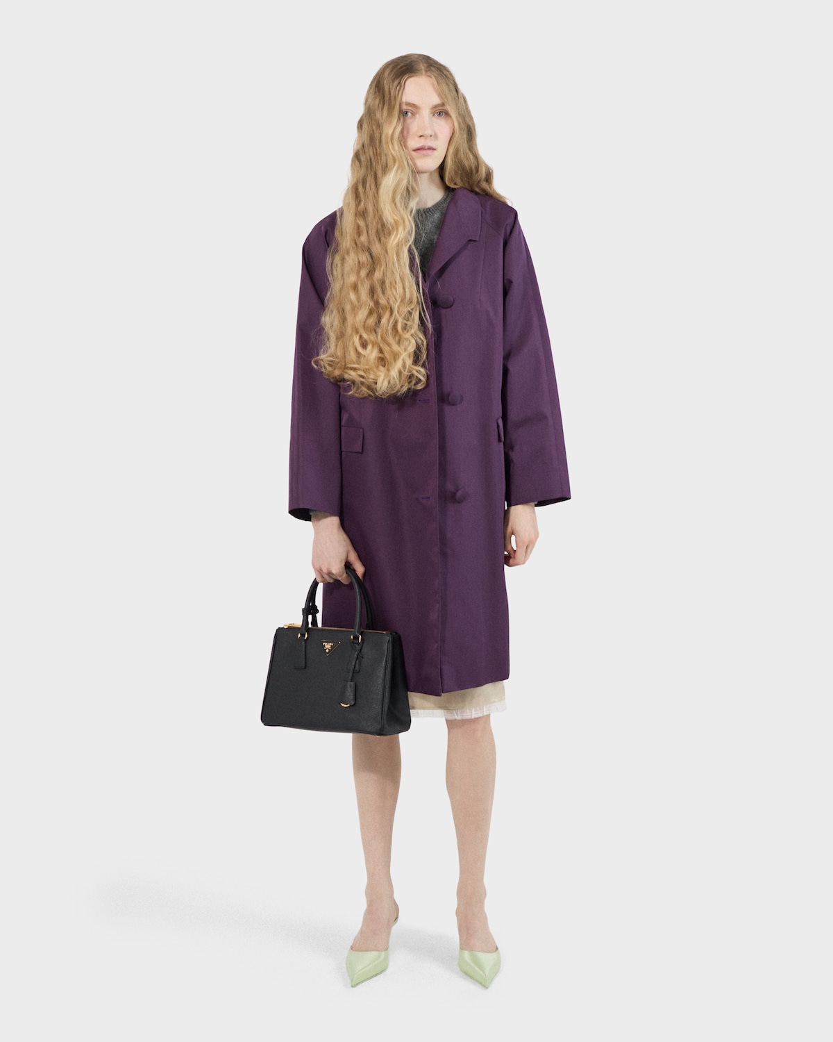 Black Medium Prada Galleria Saffiano Leather Bag | PRADA
