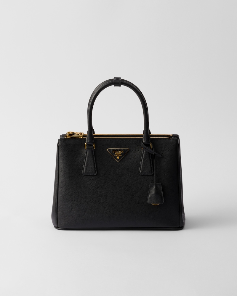 Black Medium Prada Galleria Saffiano Leather Bag | PRADA
