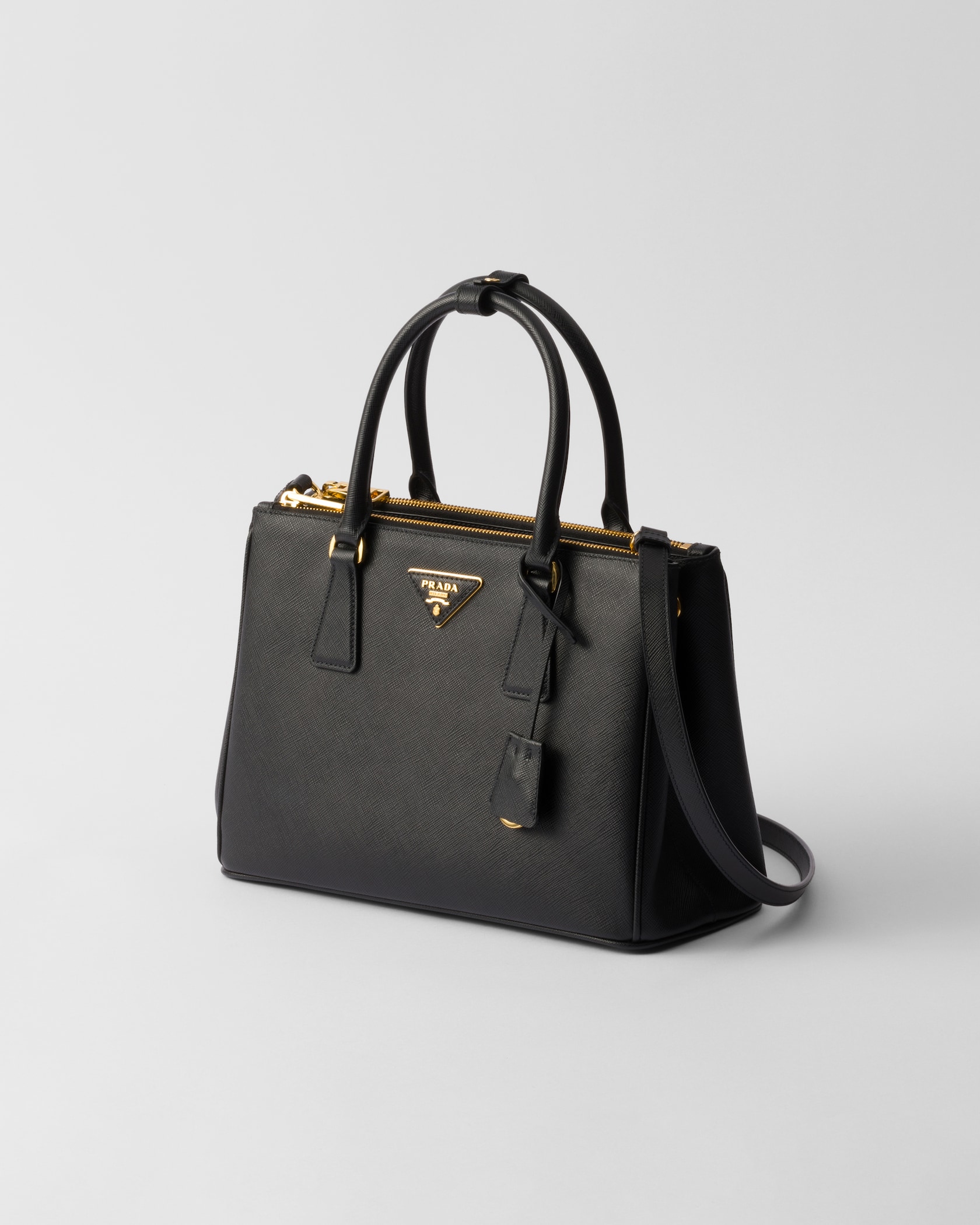 Bolsa Prada Galleria Média Em Couro Saffiano Preto | PRADA