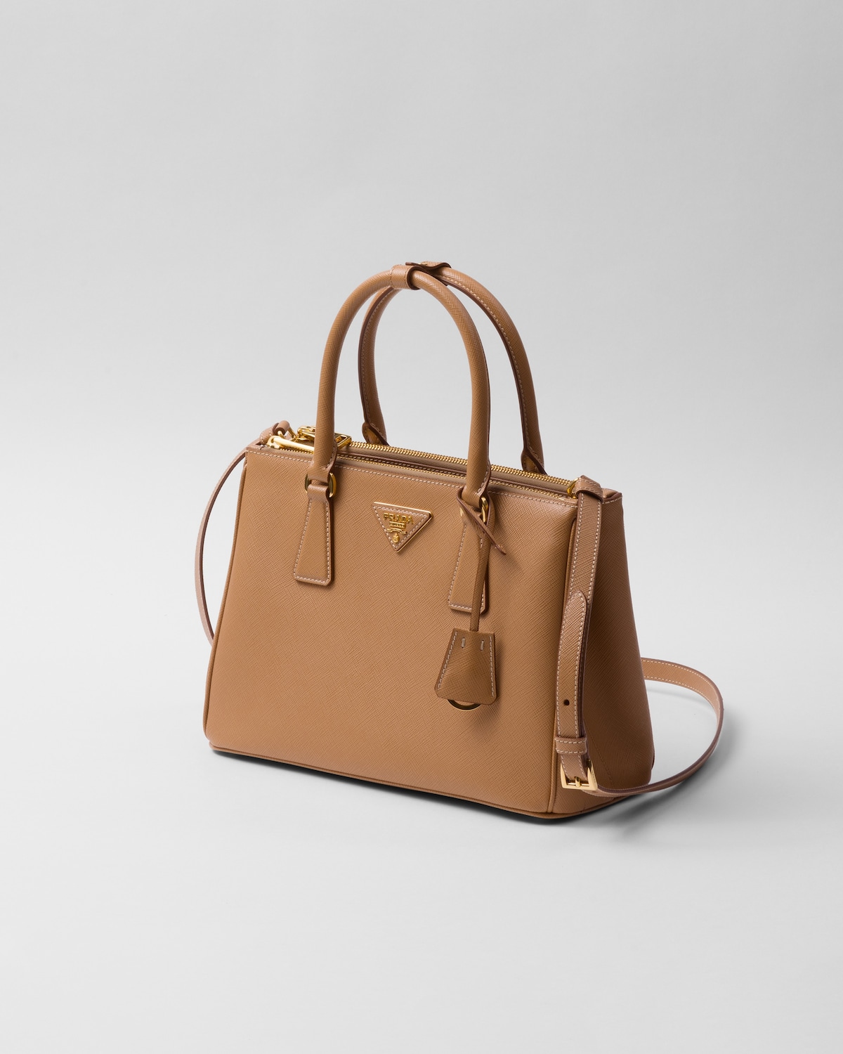 Natural Medium Prada Galleria Saffiano Leather Bag | PRADA