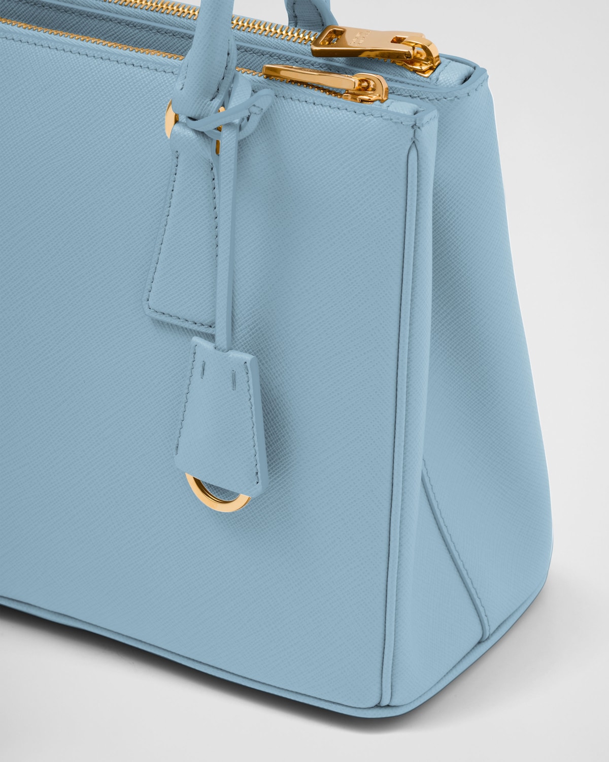Light Blue Medium Prada Galleria Saffiano Leather Bag | PRADA