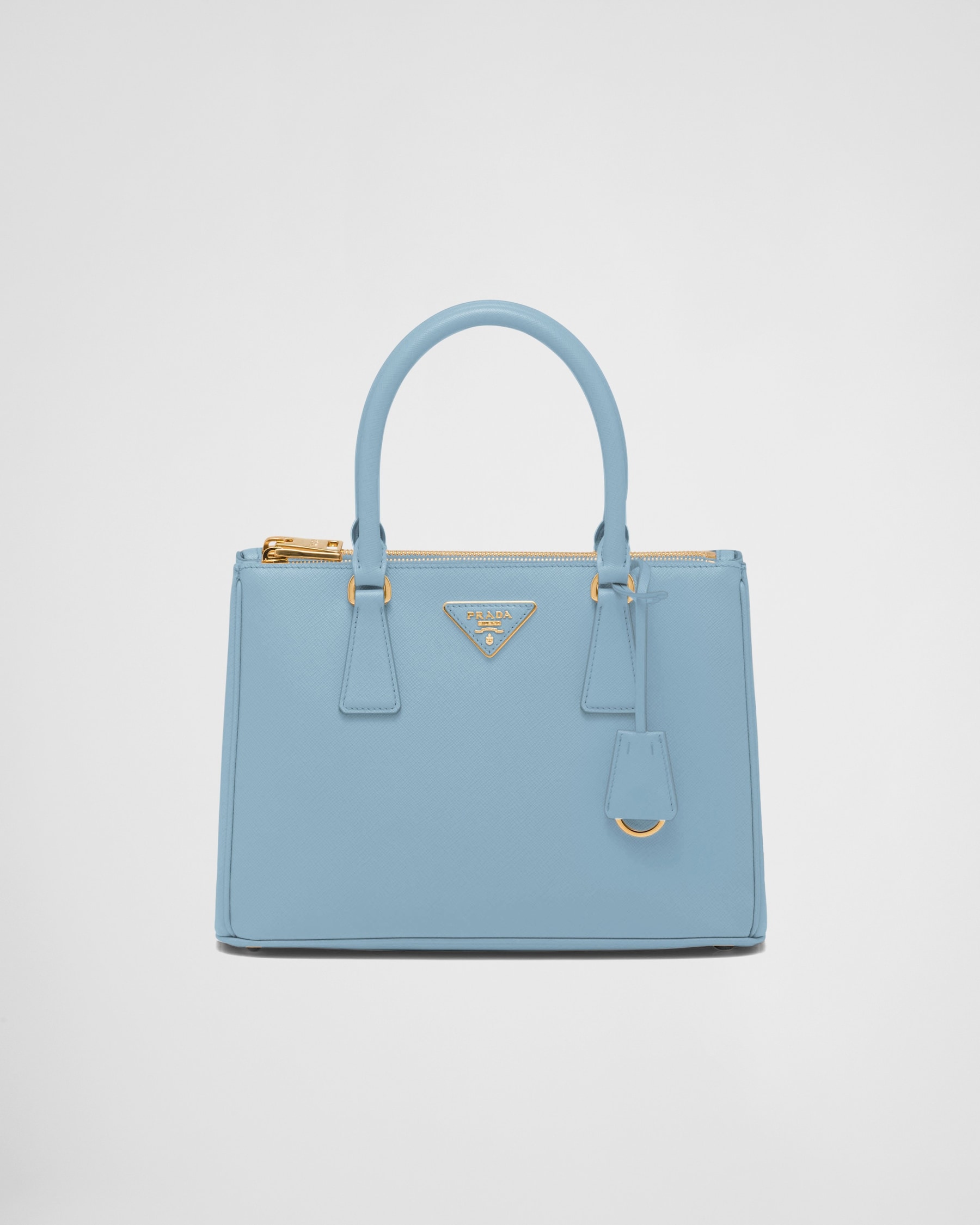 Light Blue Medium Prada Galleria Saffiano Leather Bag | PRADA