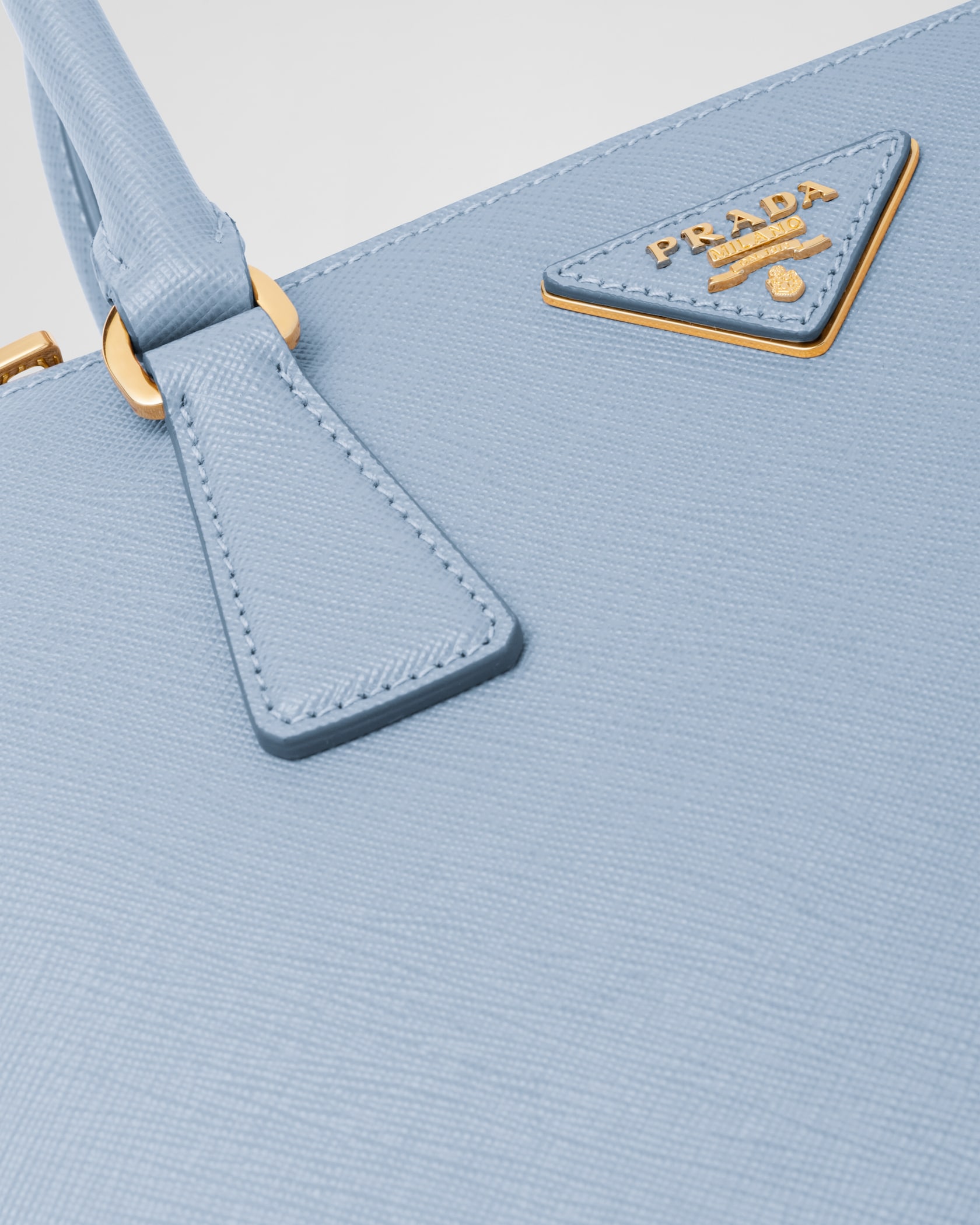 Light Blue Medium Prada Galleria Saffiano Leather Bag | PRADA