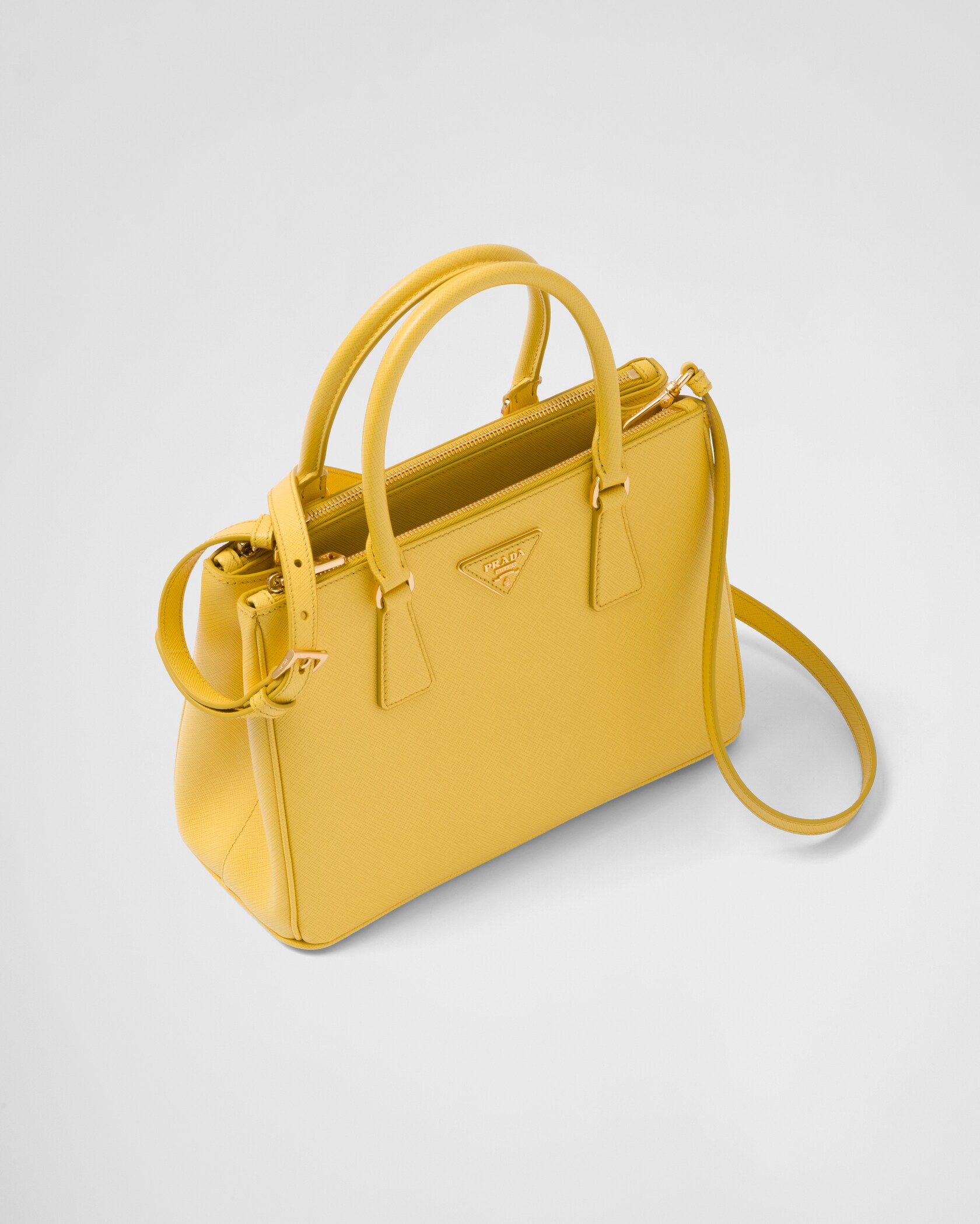 Sunny Yellow Medium Prada Galleria Saffiano Leather Bag | PRADA