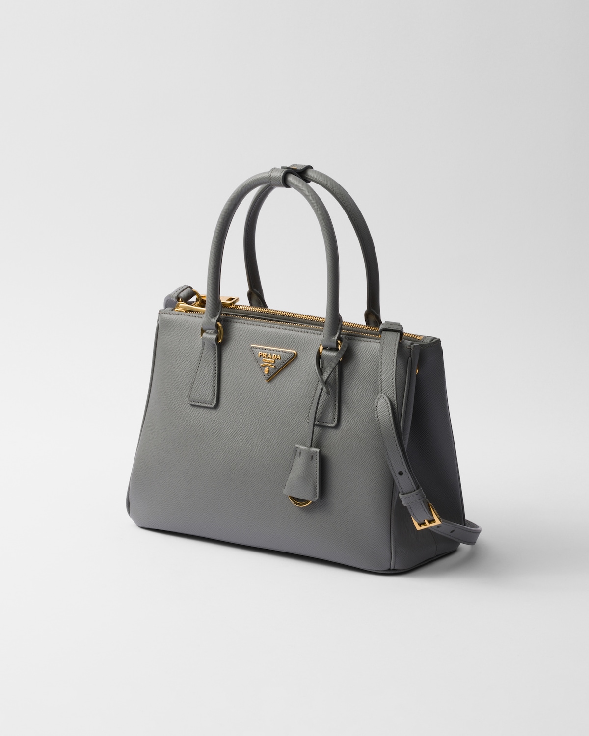 Slate Gray Medium Prada Galleria Saffiano Leather Bag | PRADA